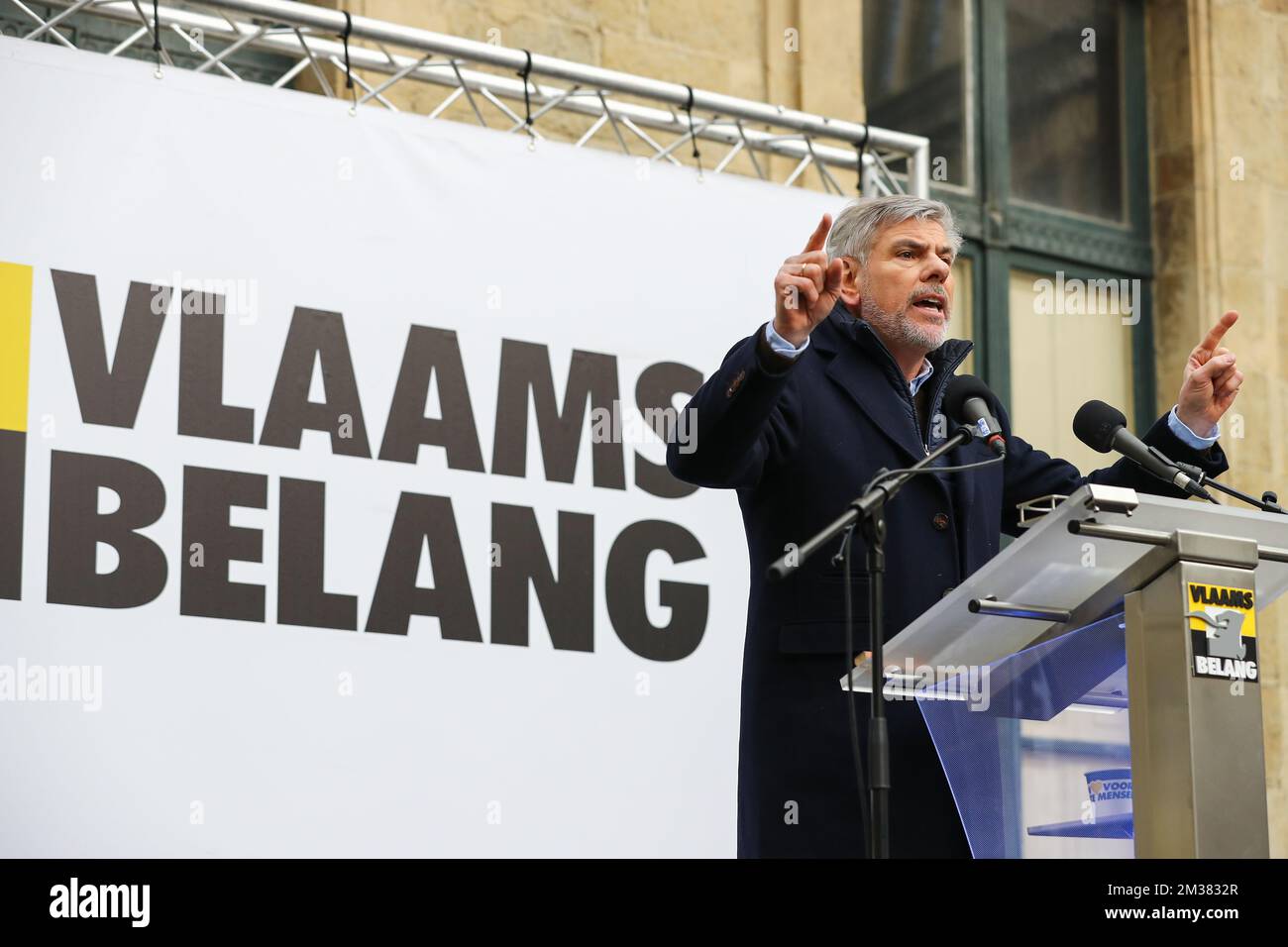 Vlaams Belang's Filip Dewinter pictured during the new year's speech of ...