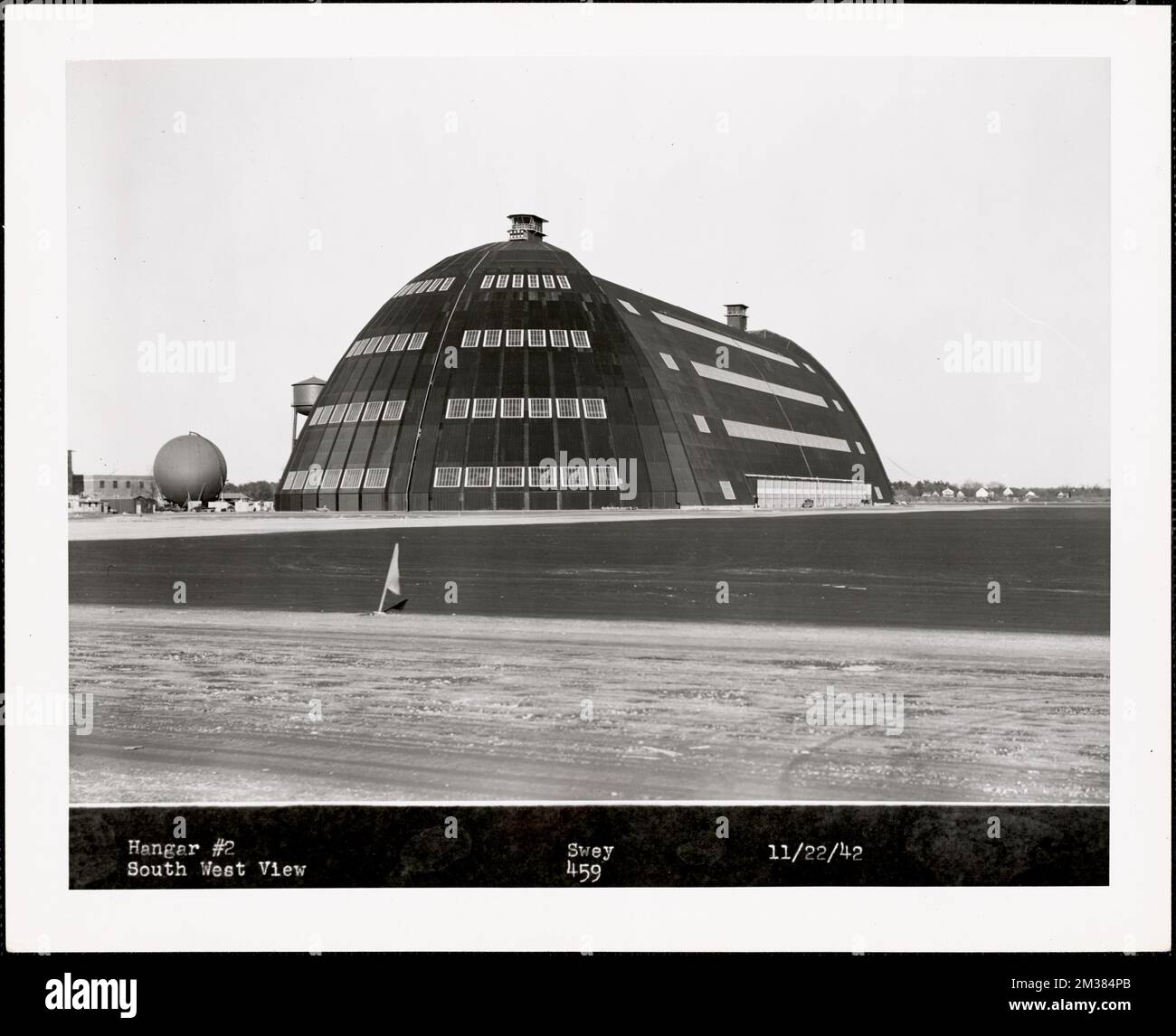 Hangar #2-South west view , Hangars. Photographs of the First Naval District Stock Photo - Alamy