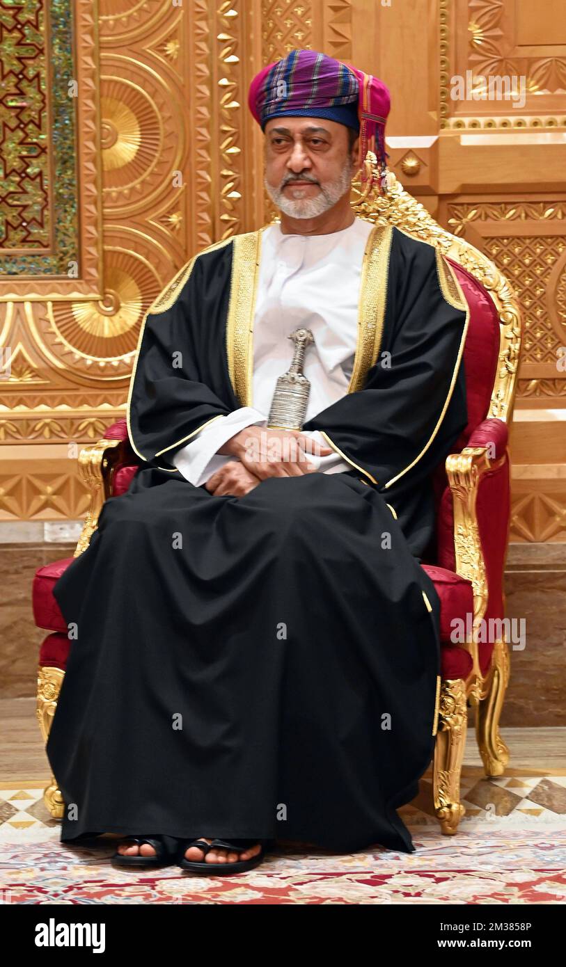 Sultan of Oman Haitham bin Tariq Al Said pictured during a diplomatic ...