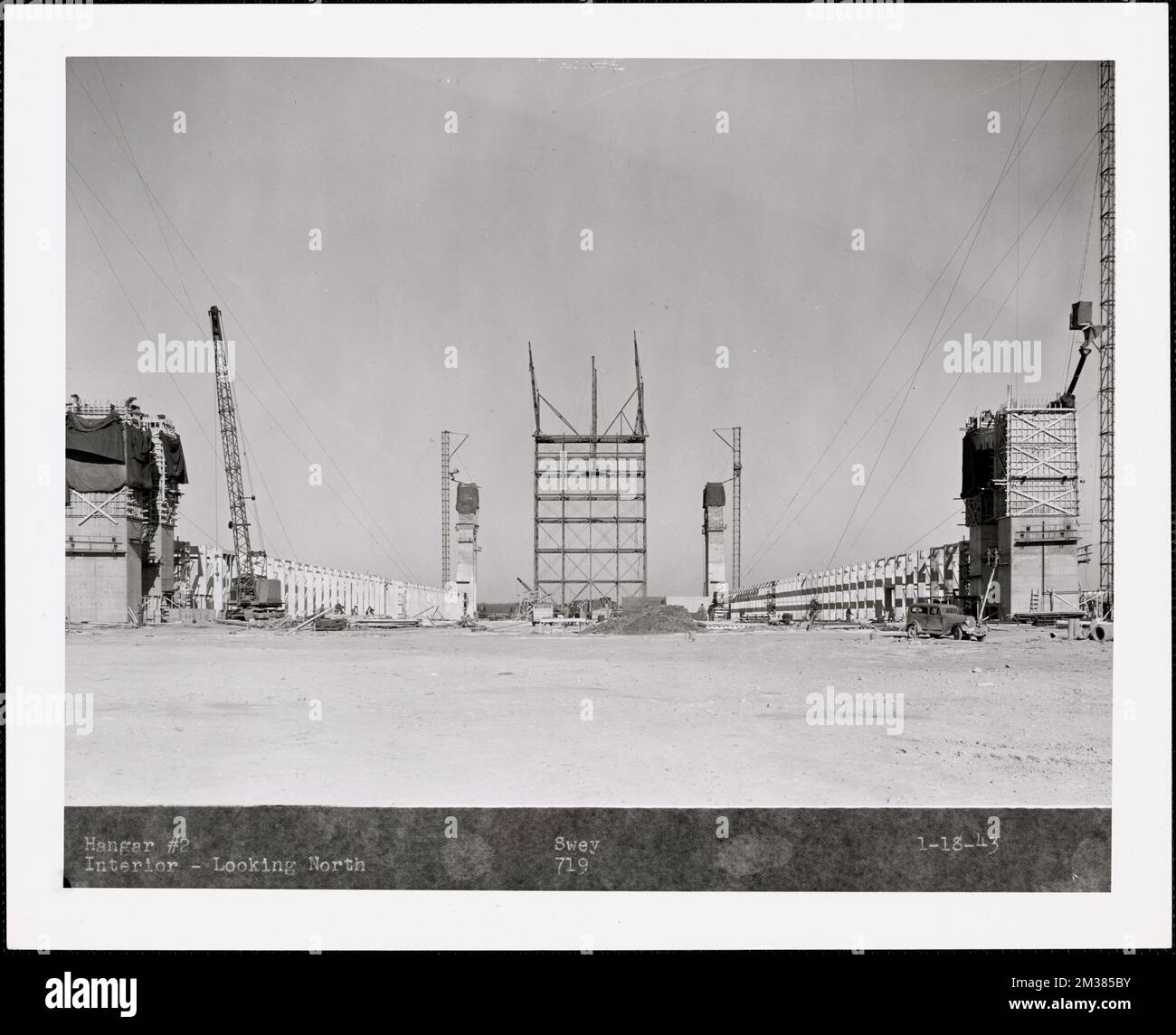 Hangar #2 Interior looking north , Hangars, Construction. Photographs ...