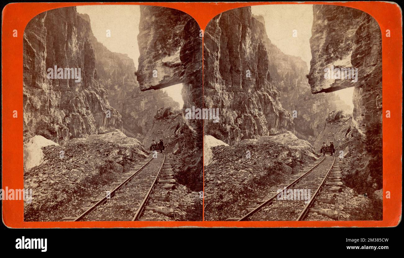 Hanging Rock, American Fork Canyon, looking west. On line American Fork ...