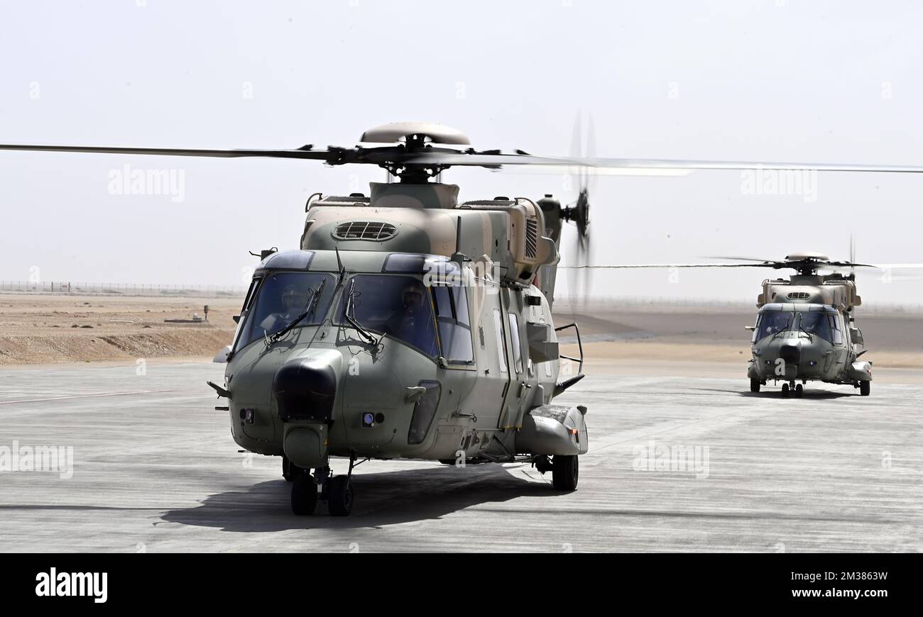 Illustration picture shows the helicopter to overfly the port at Duqm ...