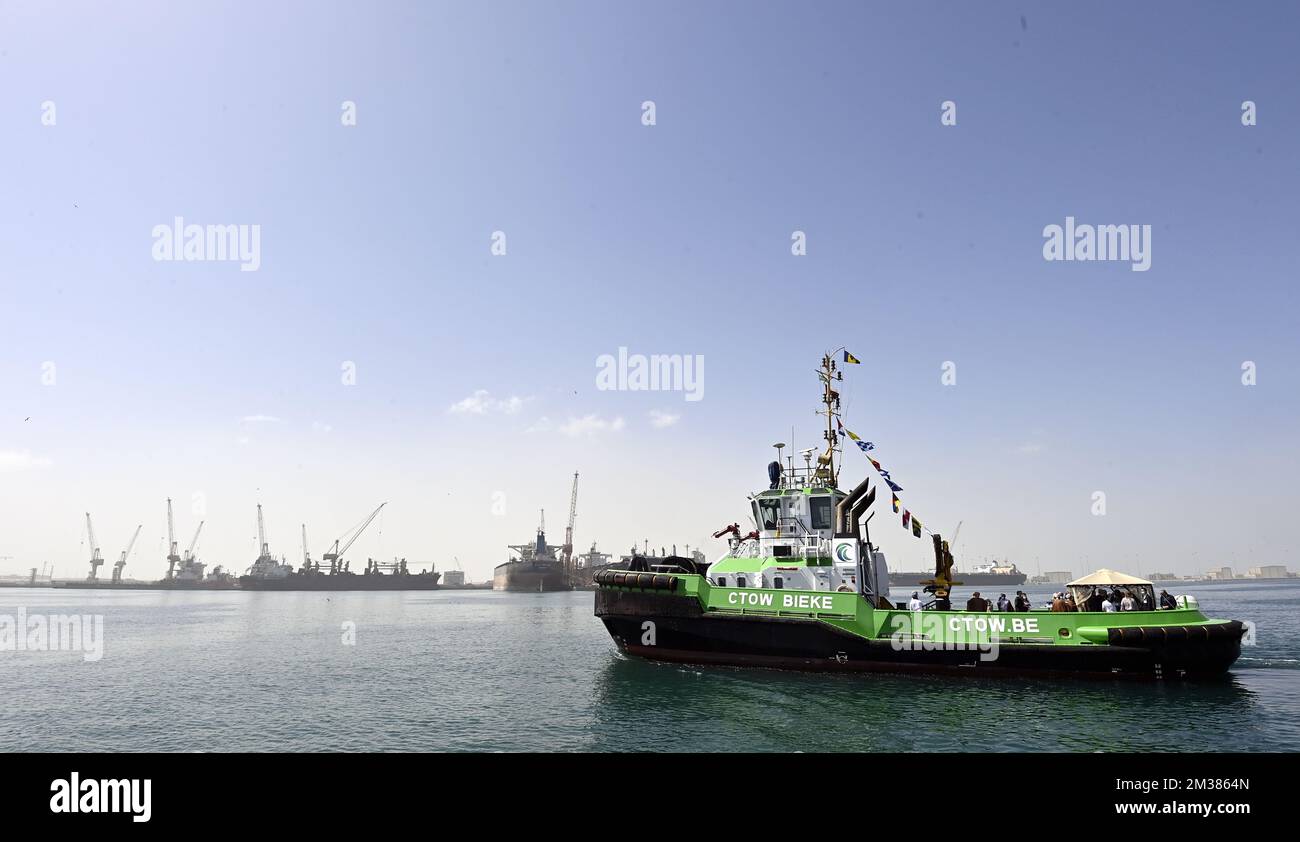 Illustration picture shows the CTOW Bieke tugboat during a visit to the ...