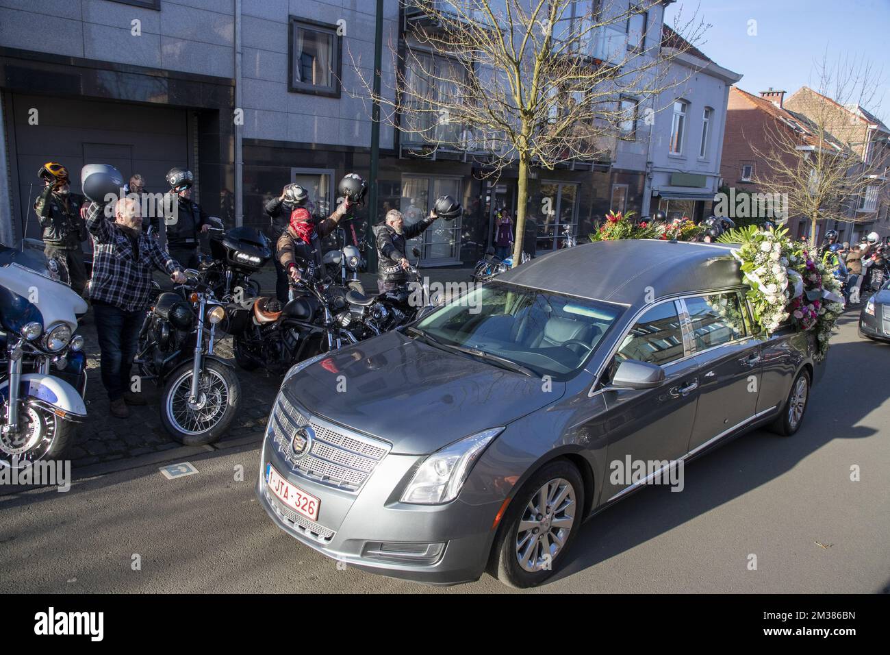 Illustration picture shows the civil funeral service of former ...