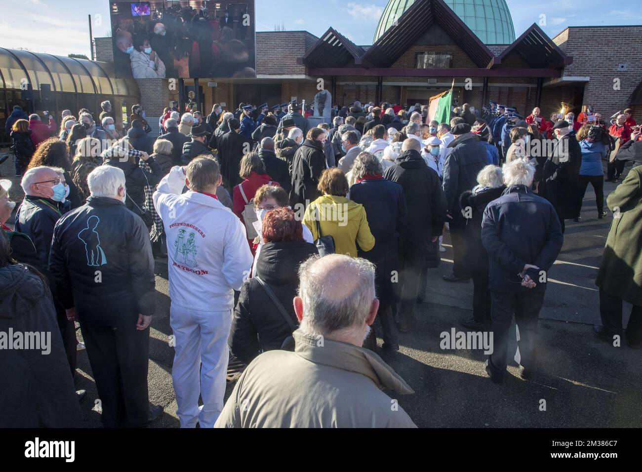 Illustration picture shows the civil funeral service of former ...