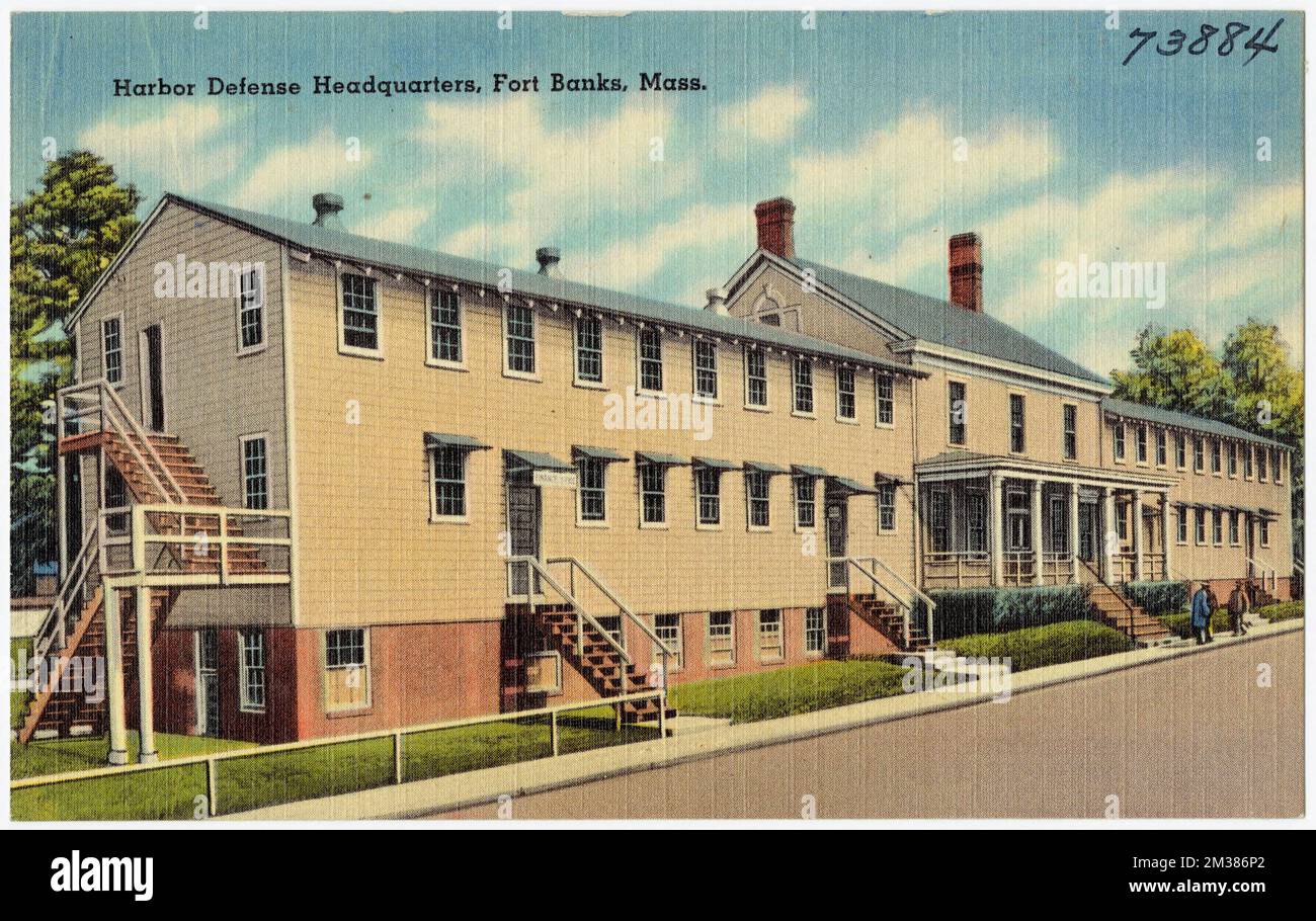 Harbor Defense Headquarters, Fort Banks, Mass. , Military headquarters ...