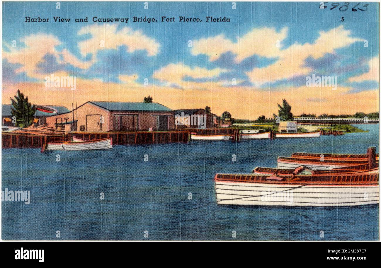 Harbor view and Causeway Bridge, Fort Pierce, Florida , Boats, Harbors ...