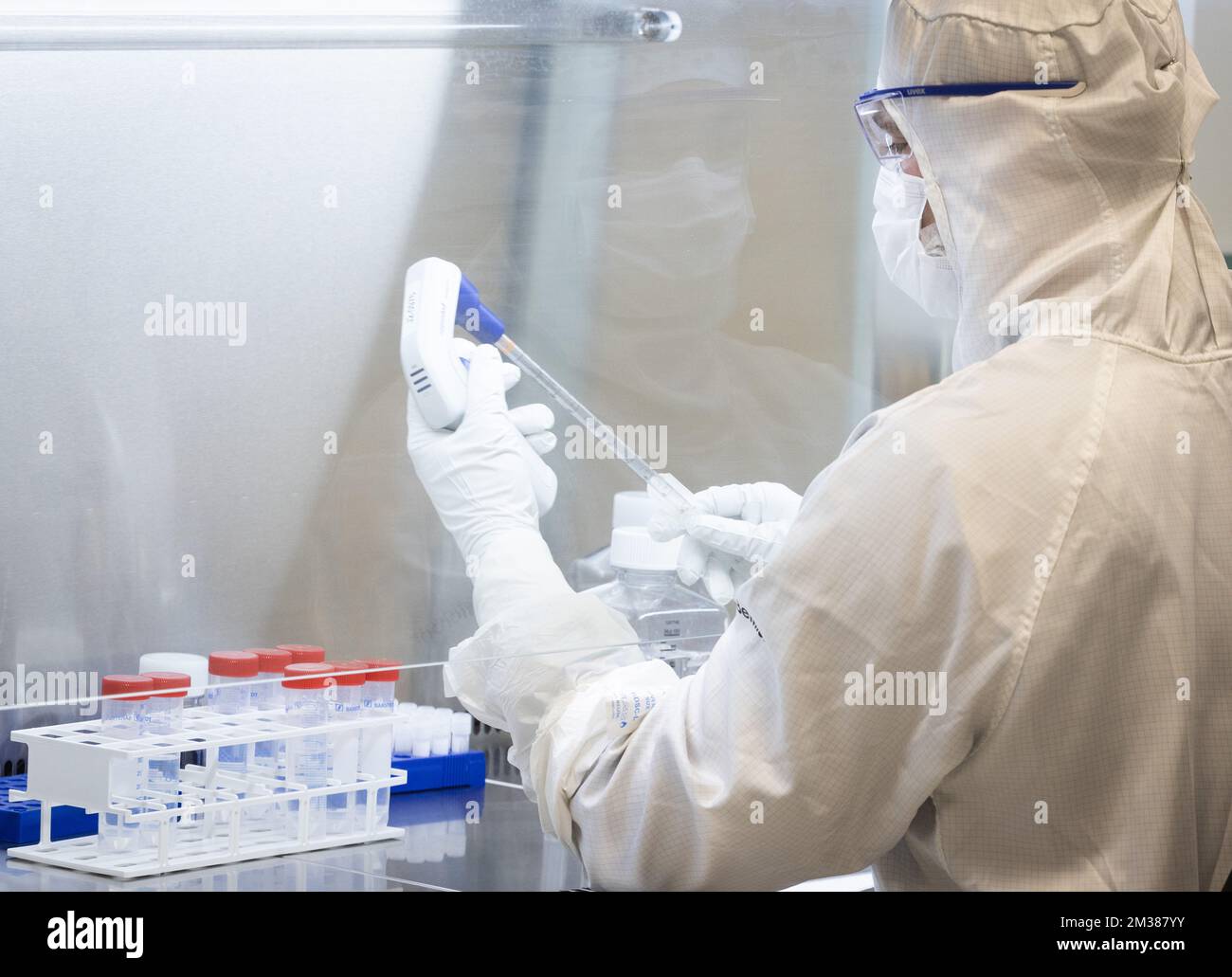 Illustration picture shows the Exothera viral vectors manufacturer, an ...