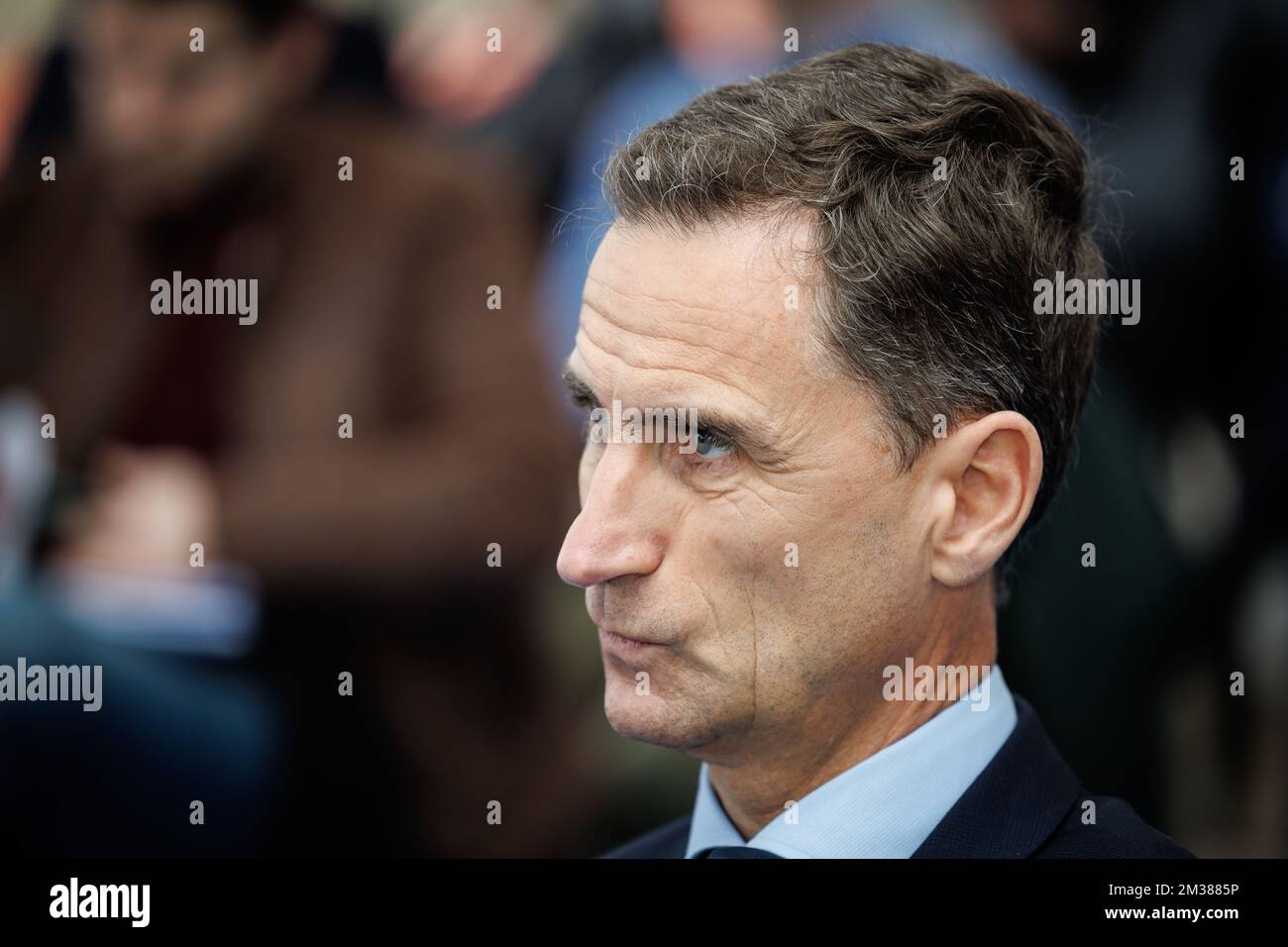 VDL's Managing Director Peter Wouters pictured during a first stone ...