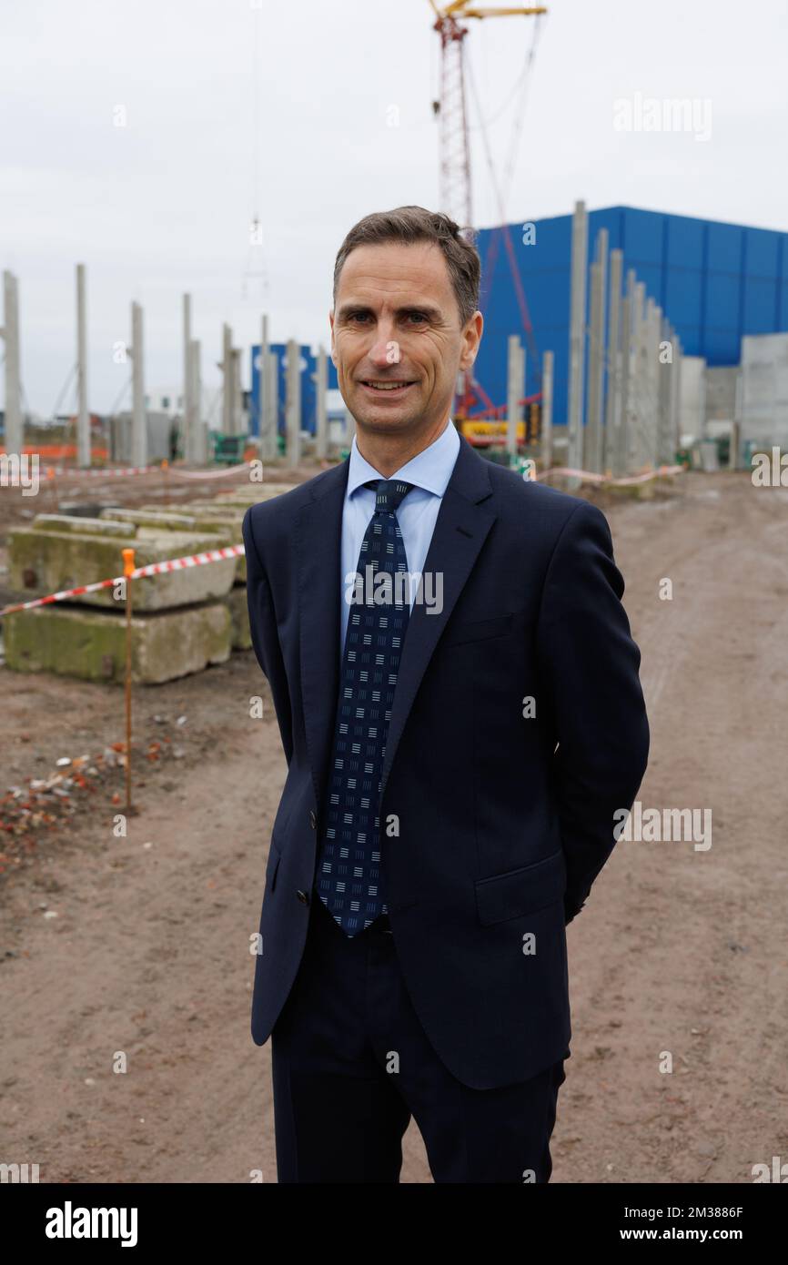 VDL's Managing Director Peter Wouters pictured during a first stone ...
