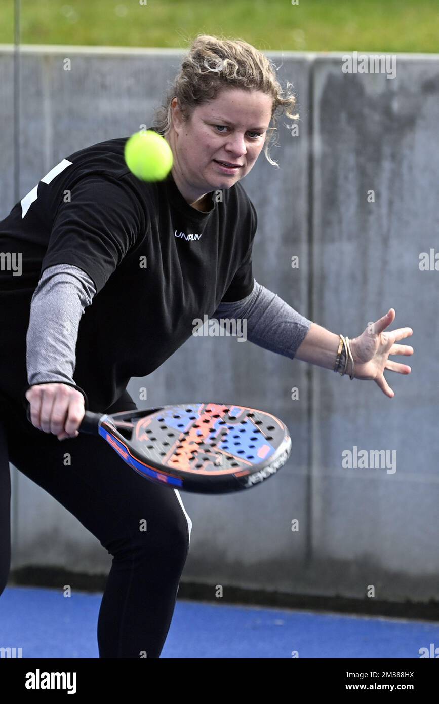 Belgian Kim Clijsters pictured during the launch of the start-up Pablo ...