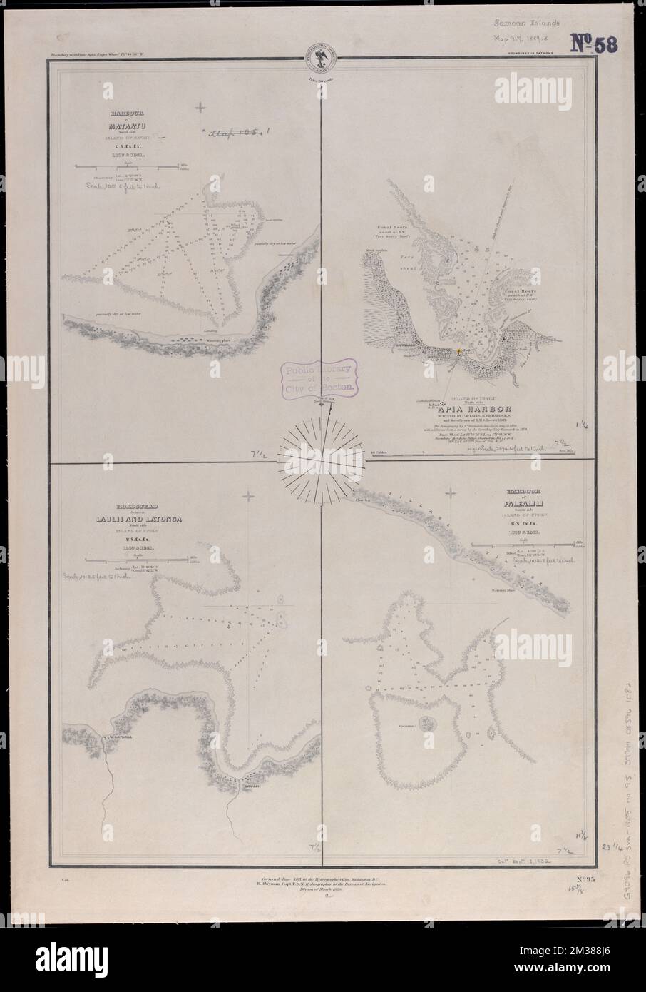 Harbour of Mataatu, north side, island of Savaii ; island of Upolu ...