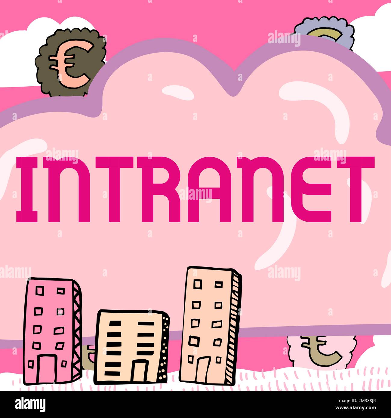 Writing displaying text Intranet. Business idea local or restricted ...