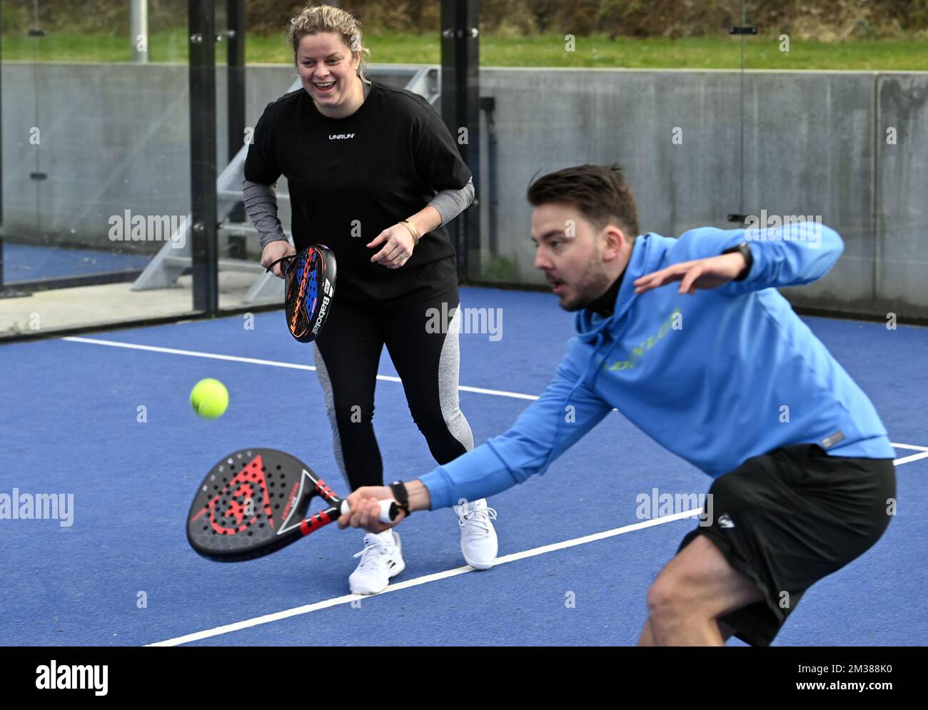 Belgian Kim Clijsters pictured during the launch of the start-up Pablo ...