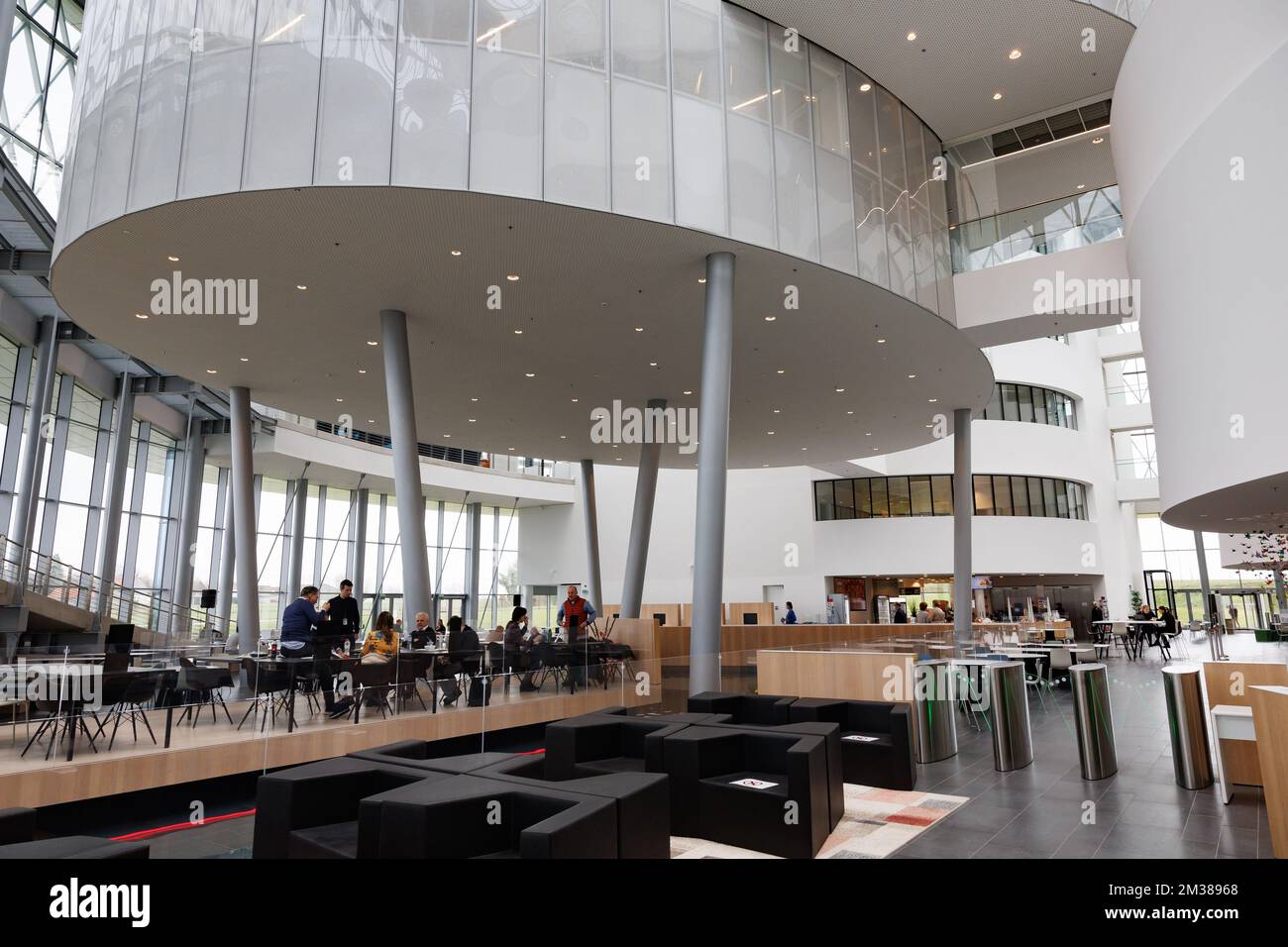 Illustration picture shows the interior of the Barco headquarters ...