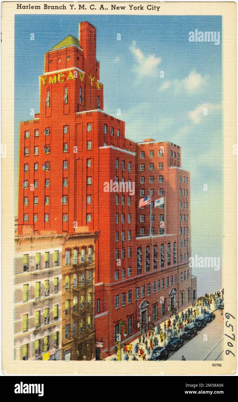 Harlem Branch Y. M. C. A., New York City , Skyscrapers, Tichnor ...