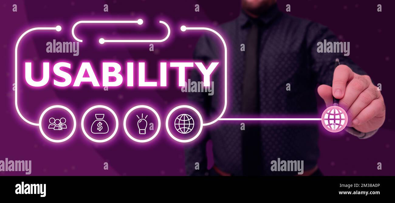 Inspiration showing sign Usability. Business idea A word assosiated ...