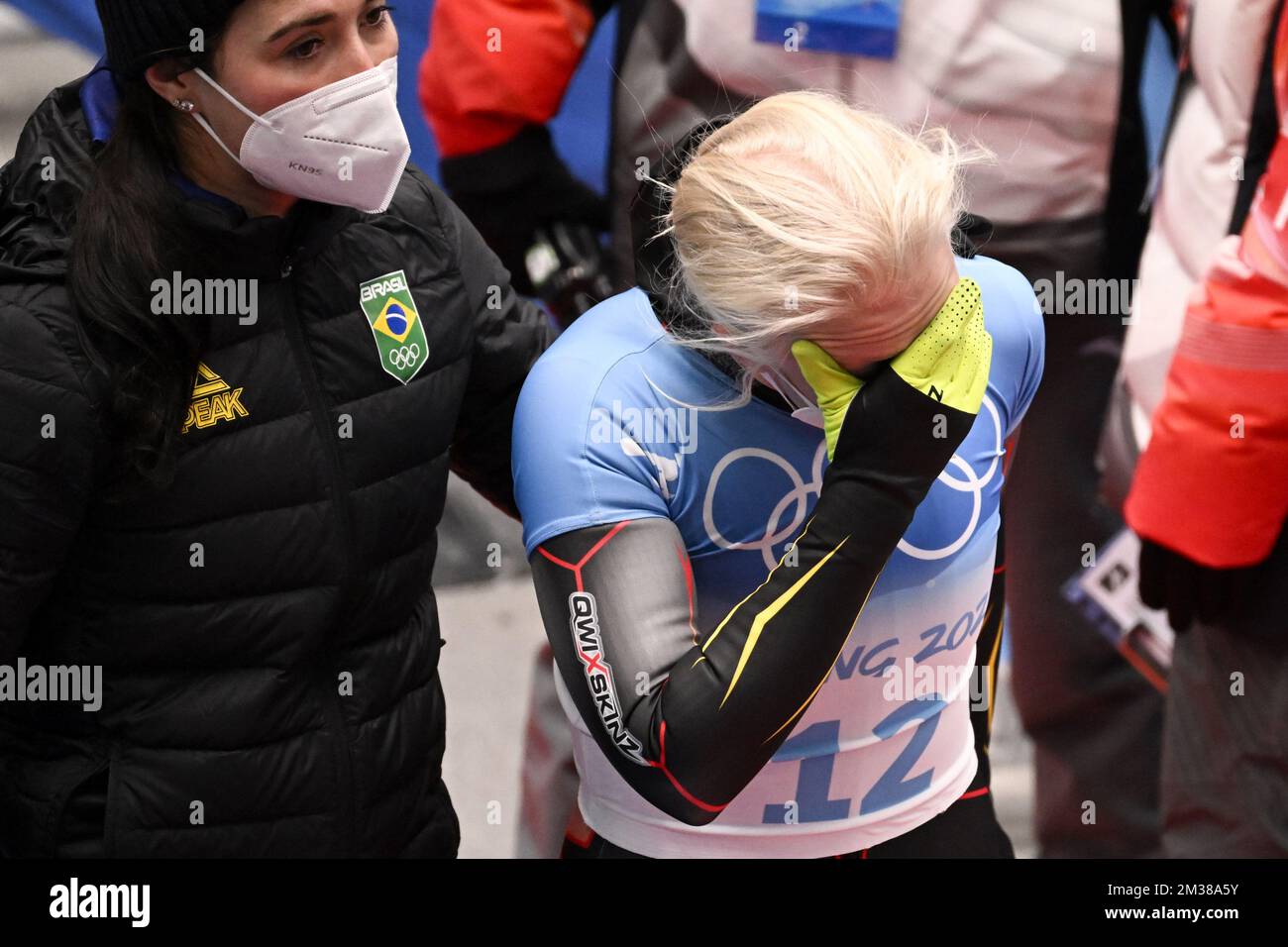 Brazilian Nicole Rocha Silveira and Belgian skeleton athlete Kim ...