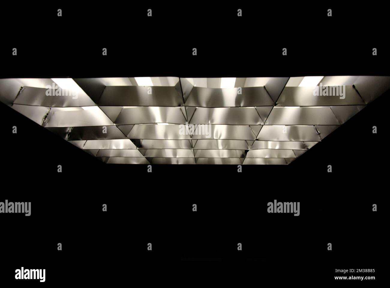 Neon light lighting in an elevator Stock Photo - Alamy