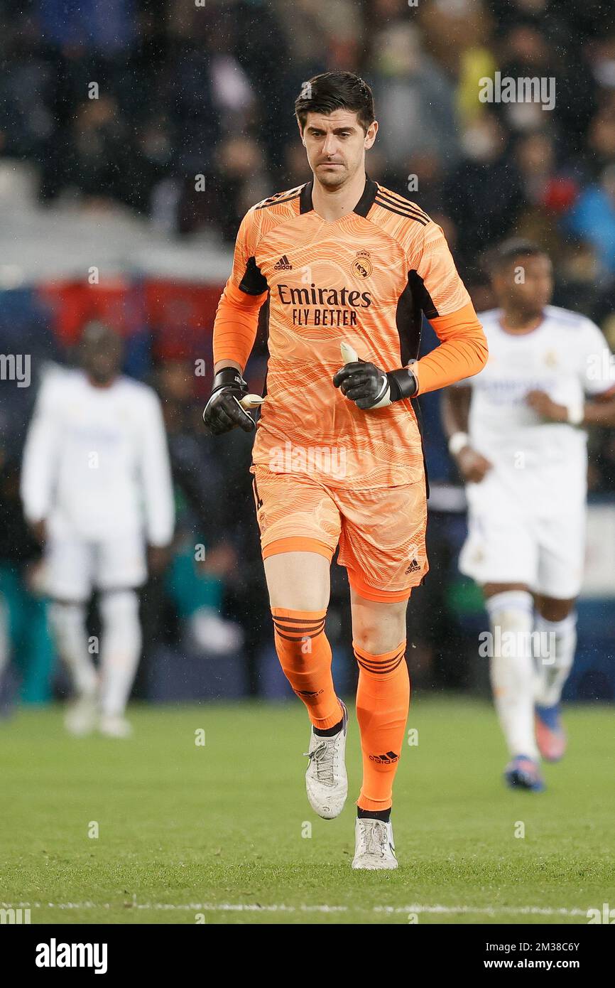Real's goalkeeper Thibaut Courtois pictured during a soccer game ...
