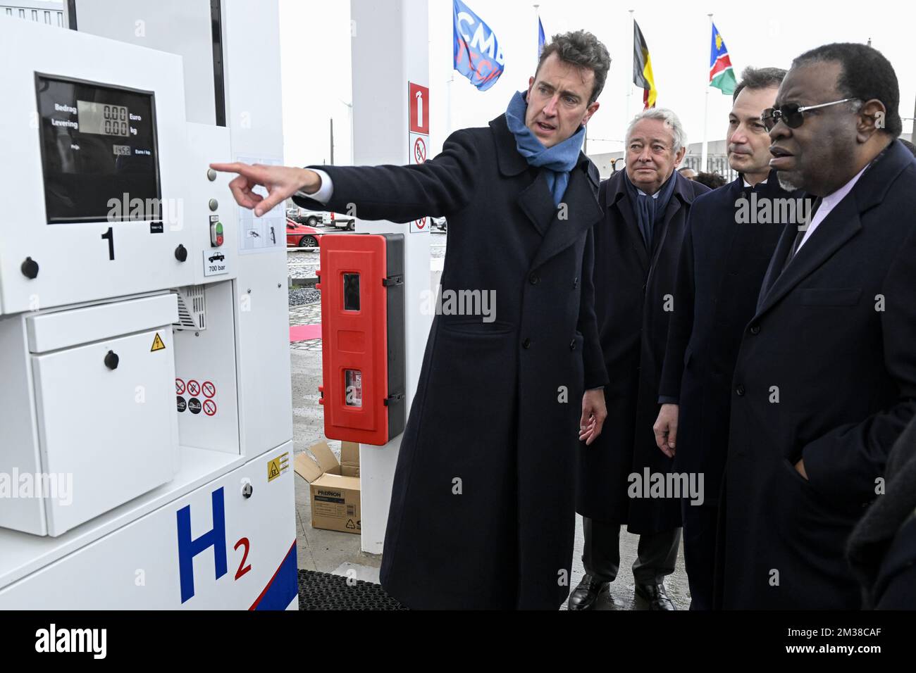 Exmar shipping group CEO and Managing Director Nicolas Saverys, Marc ...