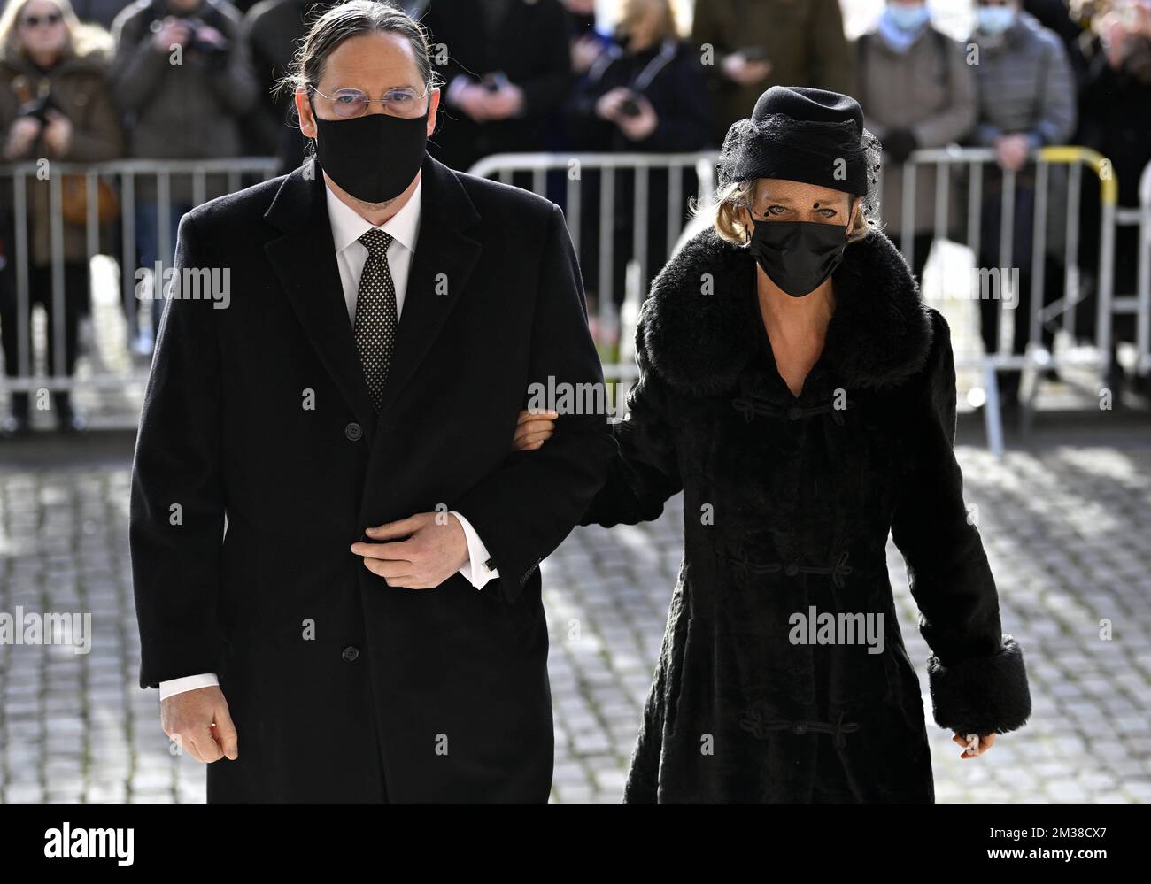 Delphine Boel's husband Jim O'Hare and Princess Delphine arrive for a ...