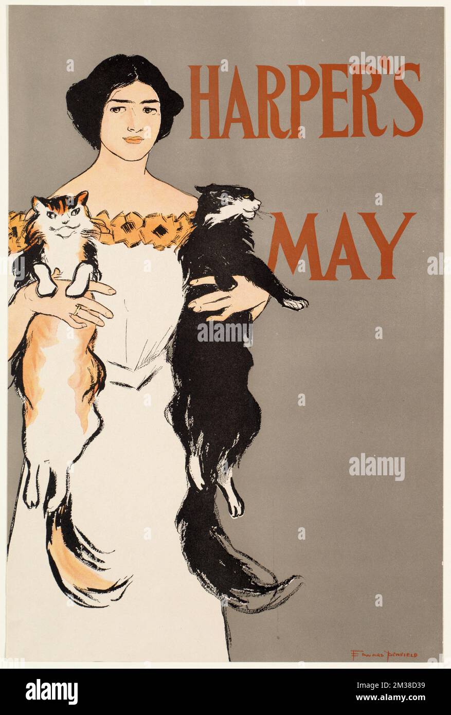 Harper's May , Cats, Periodicals Stock Photo - Alamy