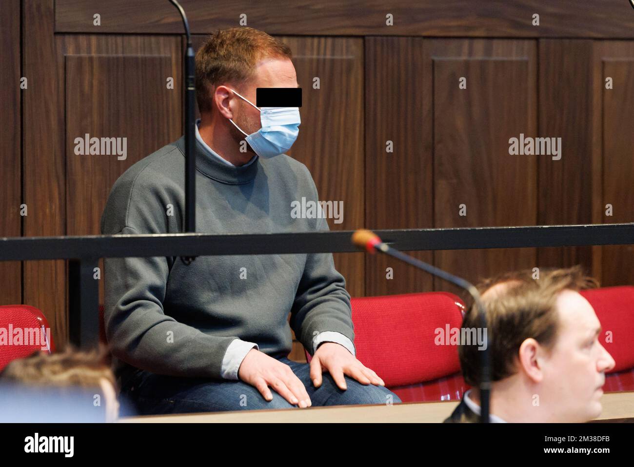 The accused Cedric Vandecasteele pictured during the first day of the ...
