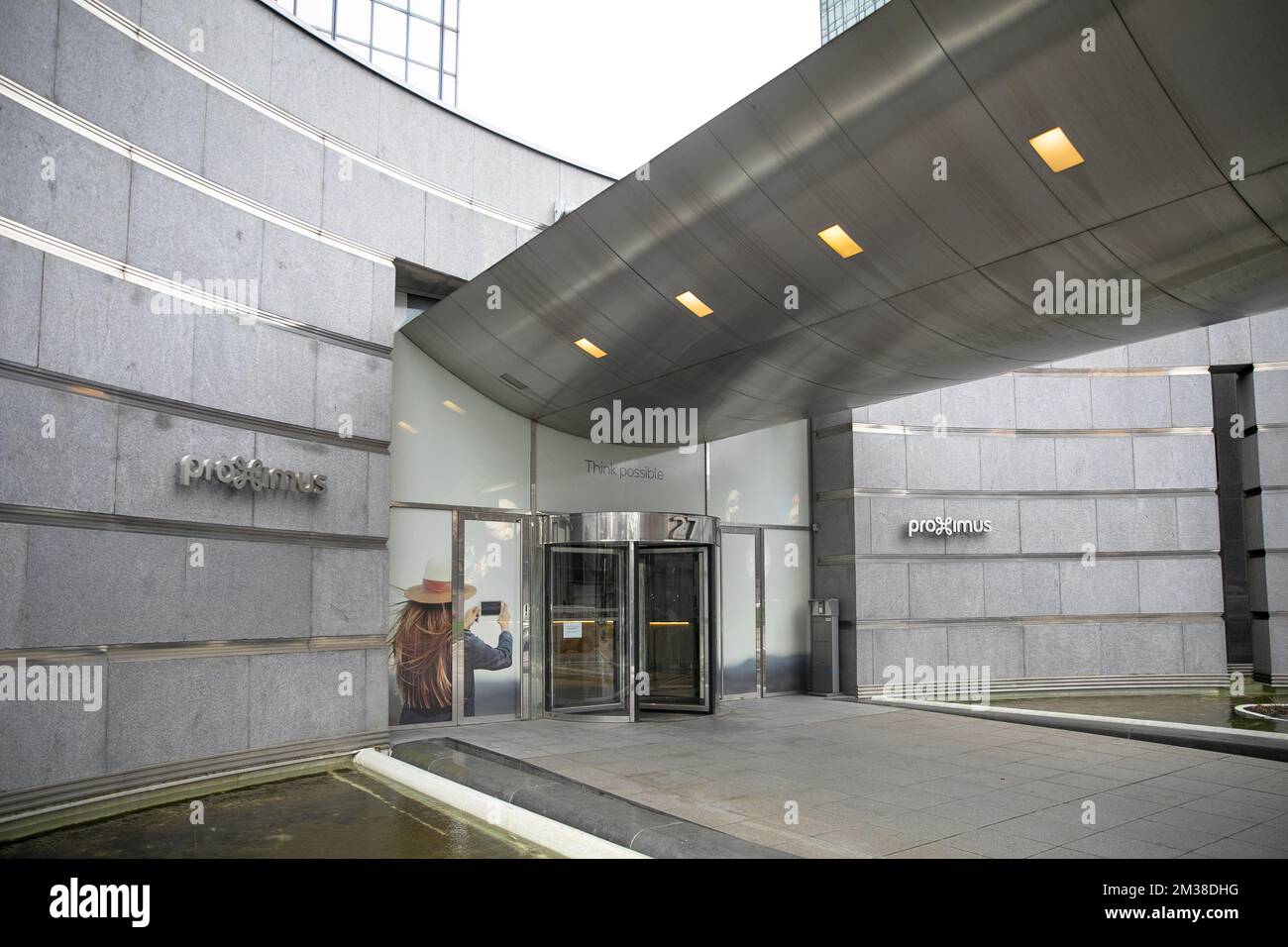 Illustration picture shows the Proximus headquarters after a press ...