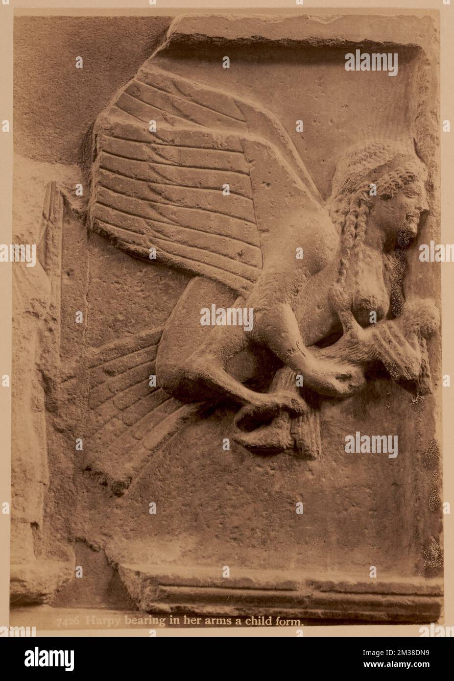 Harpy bearing in her arms a child form , Antiquities, Bas-reliefs ...