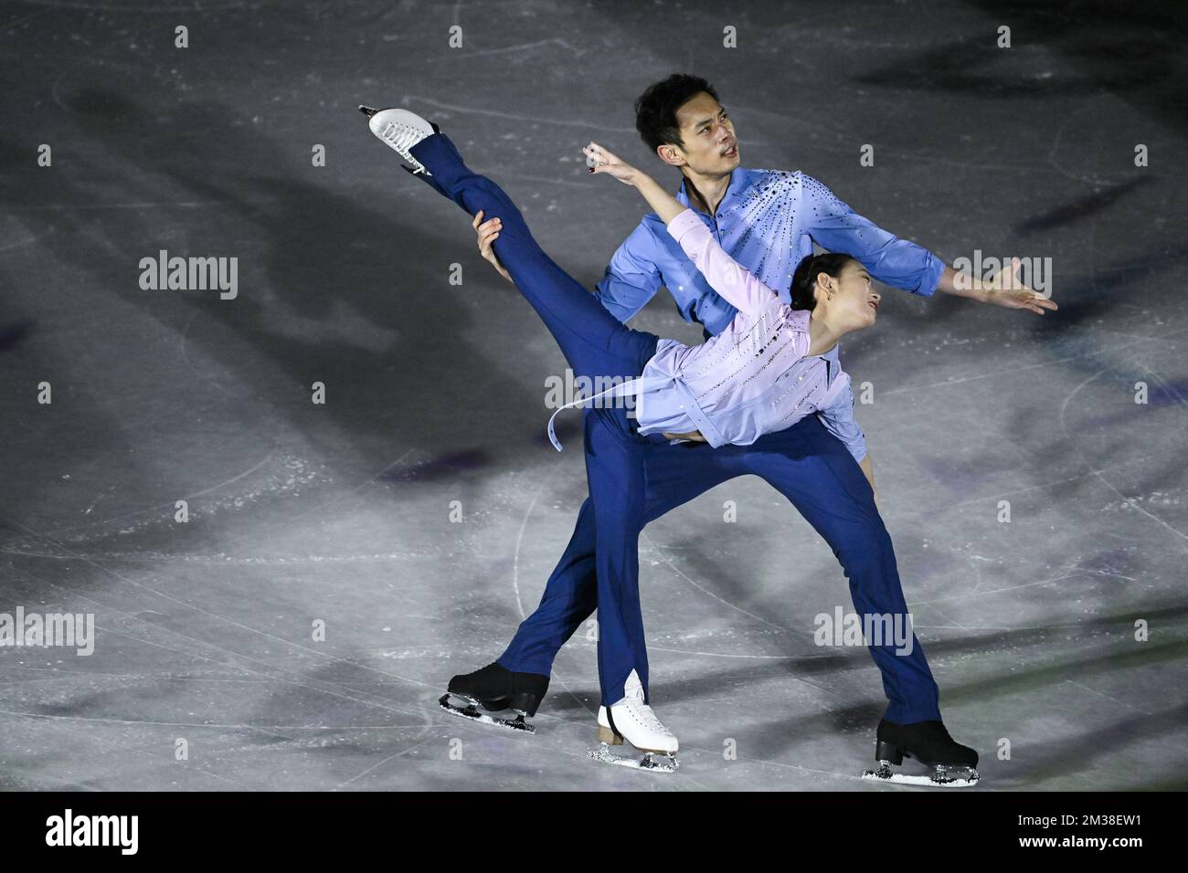 Chinese Cheng Peng and Chinese Yang Jin pictured in action during the ...