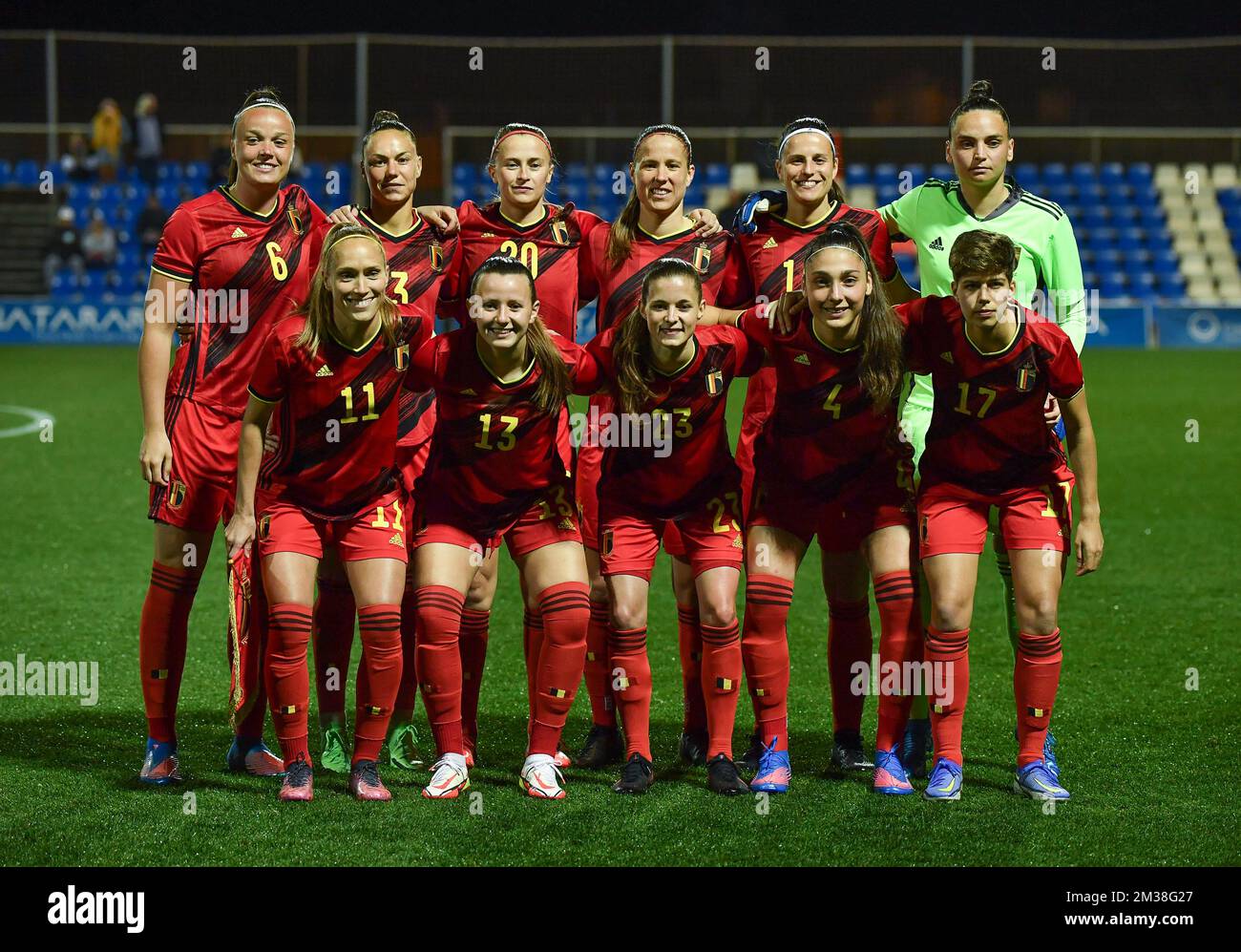 Belgian players with Tine De Caigny, Jassina Blom, Julie Biesmans ...