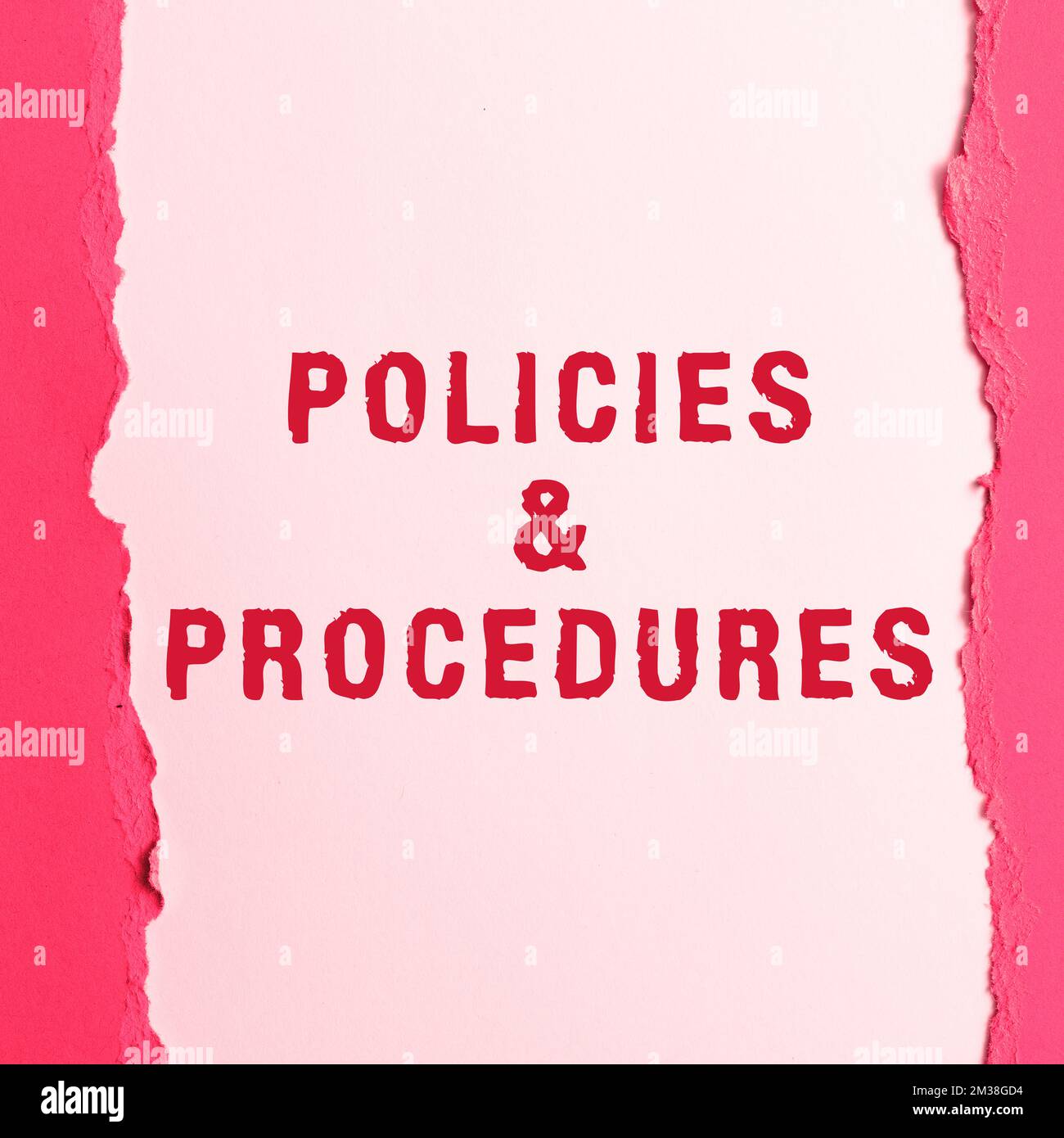 Hand writing sign Policies Procedures. Business showcase list of rules ...