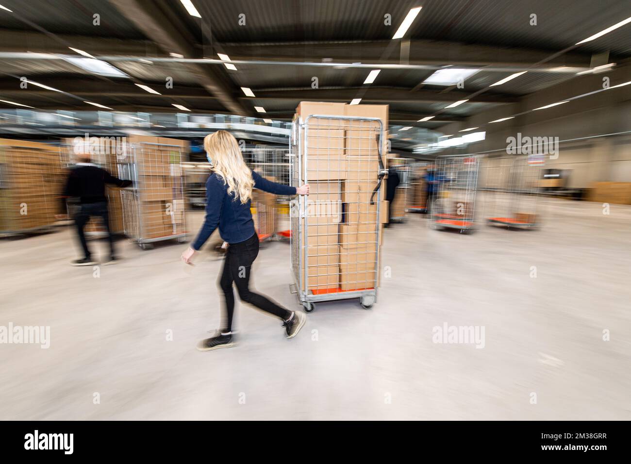 Illustration Picture Taken During The Opening Of PostNL Belgium s First