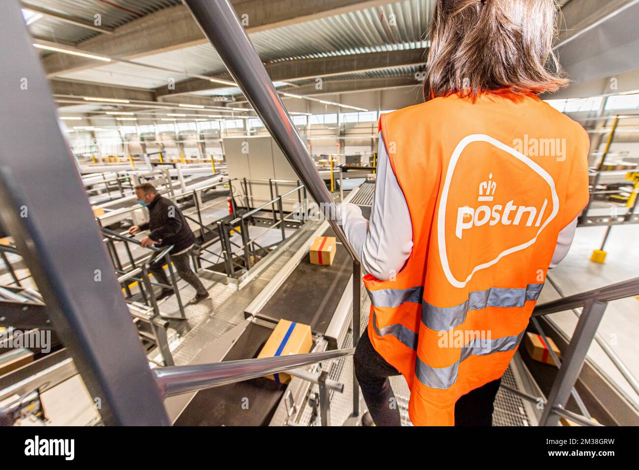 Illustration picture taken during the opening of PostNL Belgium's first ...