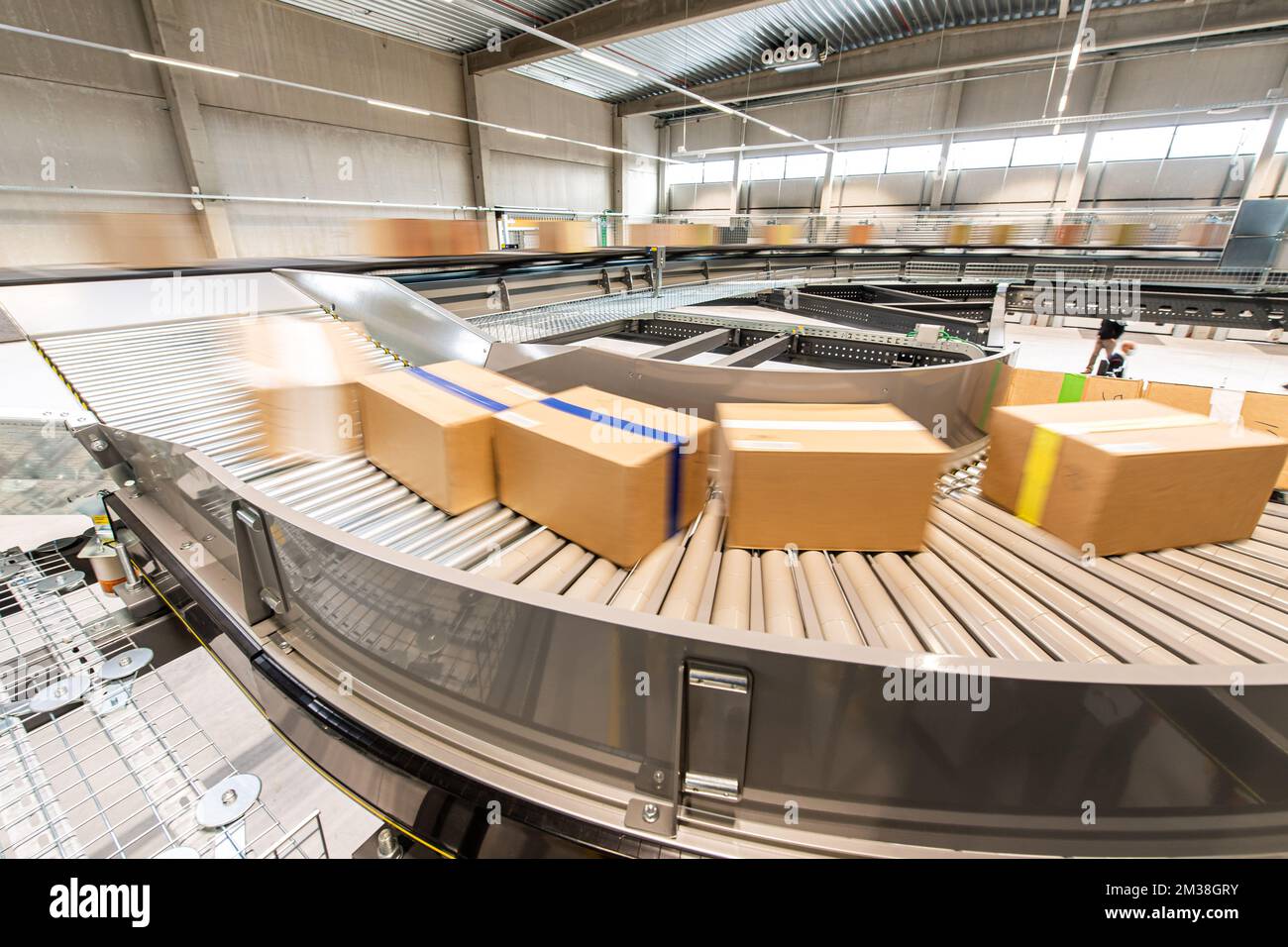 Illustration picture taken during the opening of PostNL Belgium's first ...