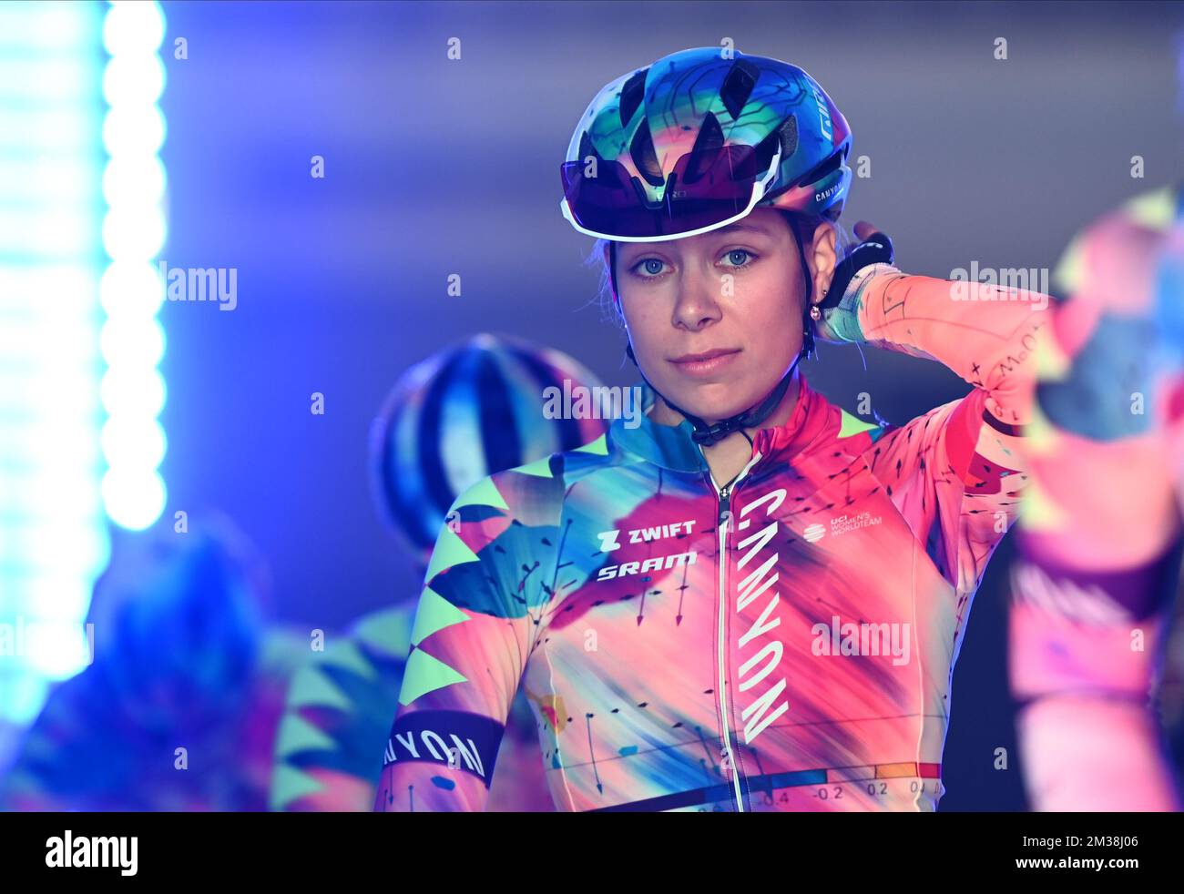 Belgian Shari Bossuyt of Canyon-SRAM pictured at the start of the women ...