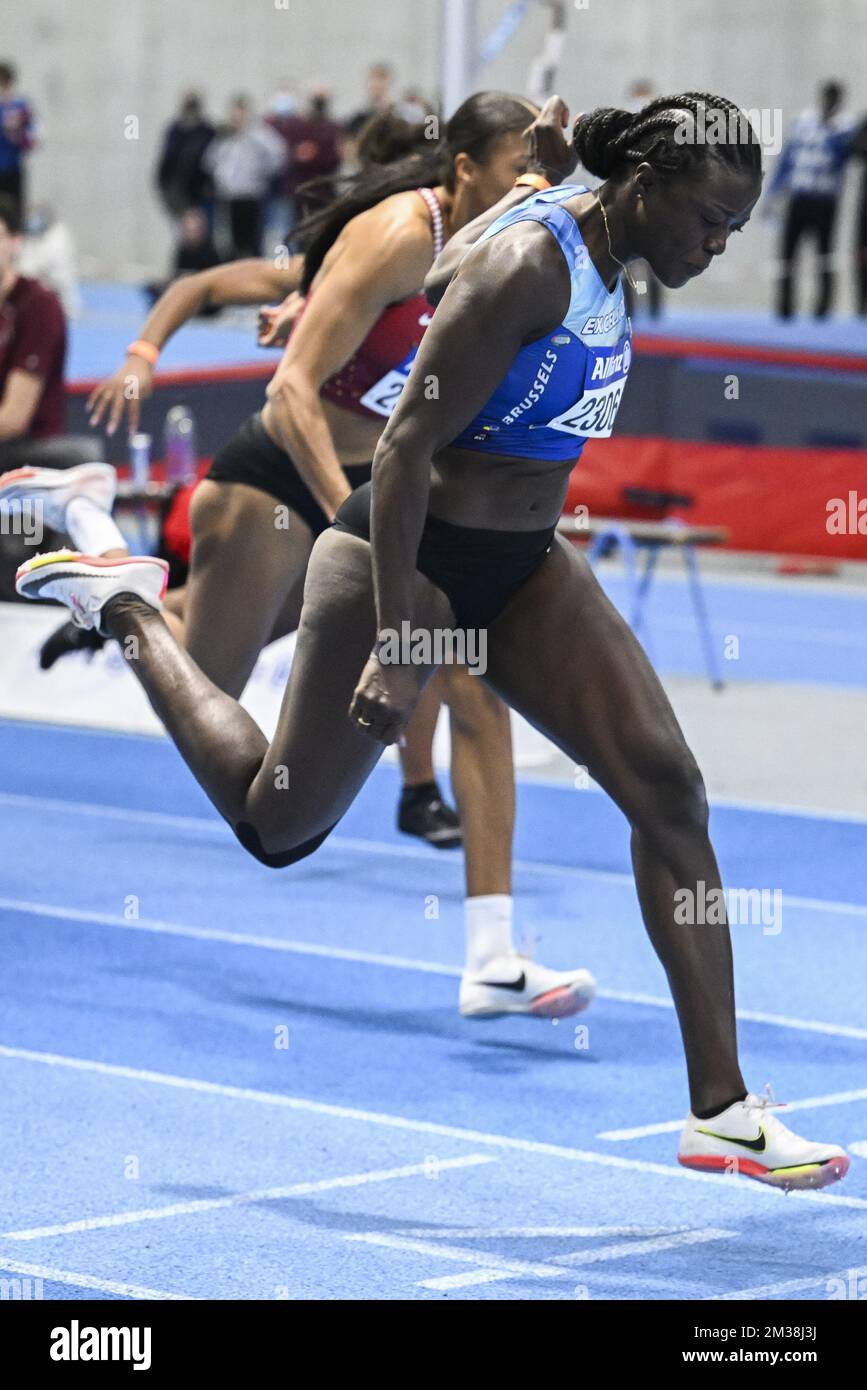 Belgian Anne Zagre pictured in action during the Belgian indoor ...