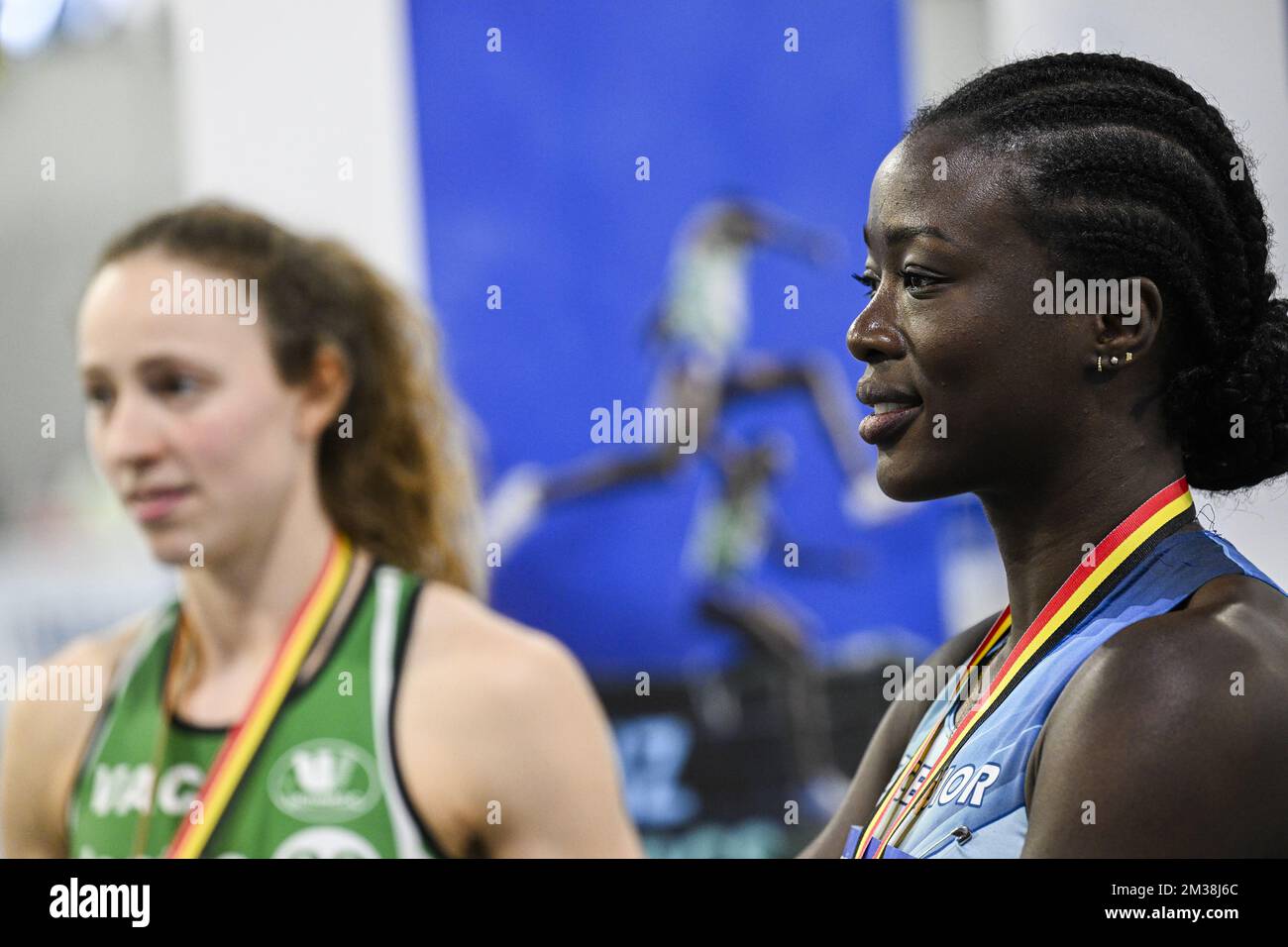 Belgian Noor Vidts and Belgian Anne Zagre pictured during the Belgian ...