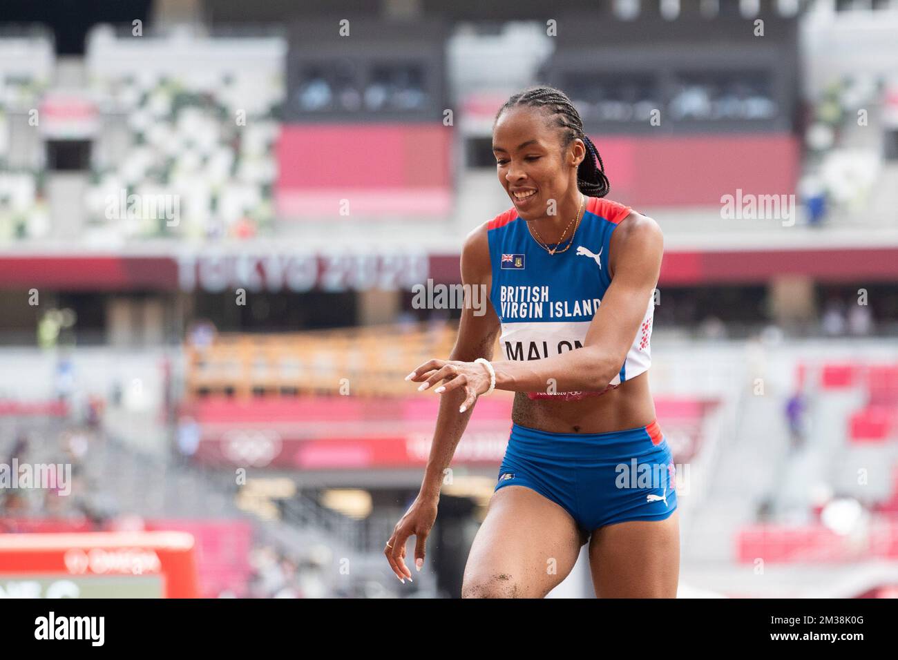 August 03, 2021: Chantel Malone of British Virgin Islands reacts after ...