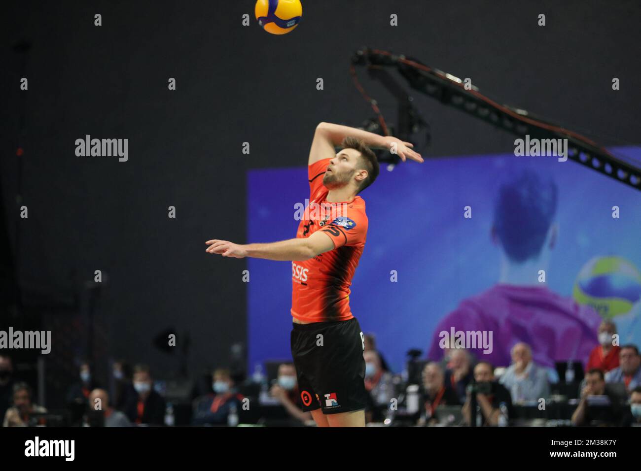 Gent's Chris Ogink pictured during the match between Caruur Volley Gent ...