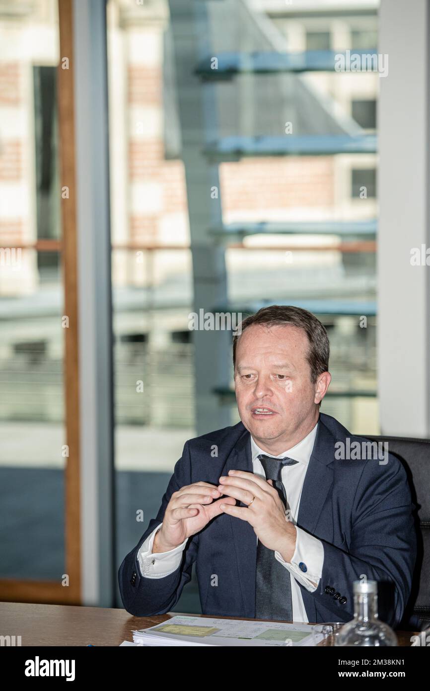 Ackermans and van Haaren CFO Tom Bamelis pictured during a press ...