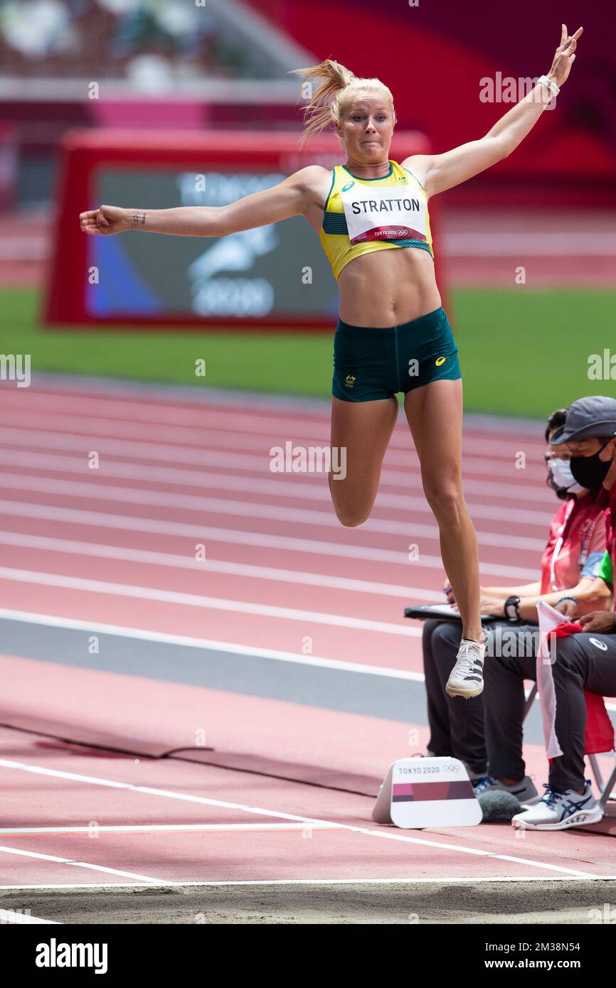 August 03, 2021: Brooke Stratton of Australia competes in the WomenÃ s ...