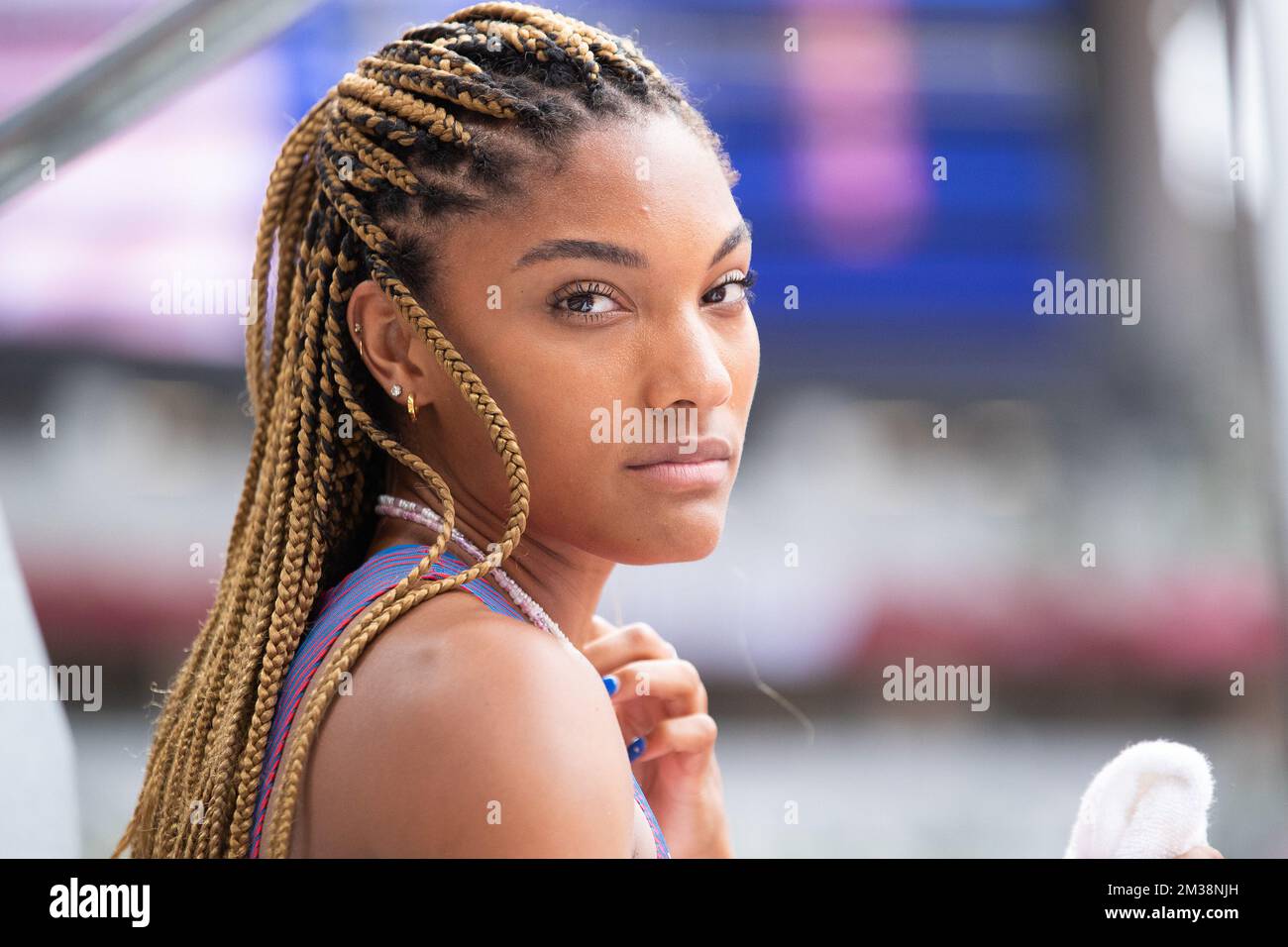 August 03, 2021: Tara Davis of United States after competing in the ...
