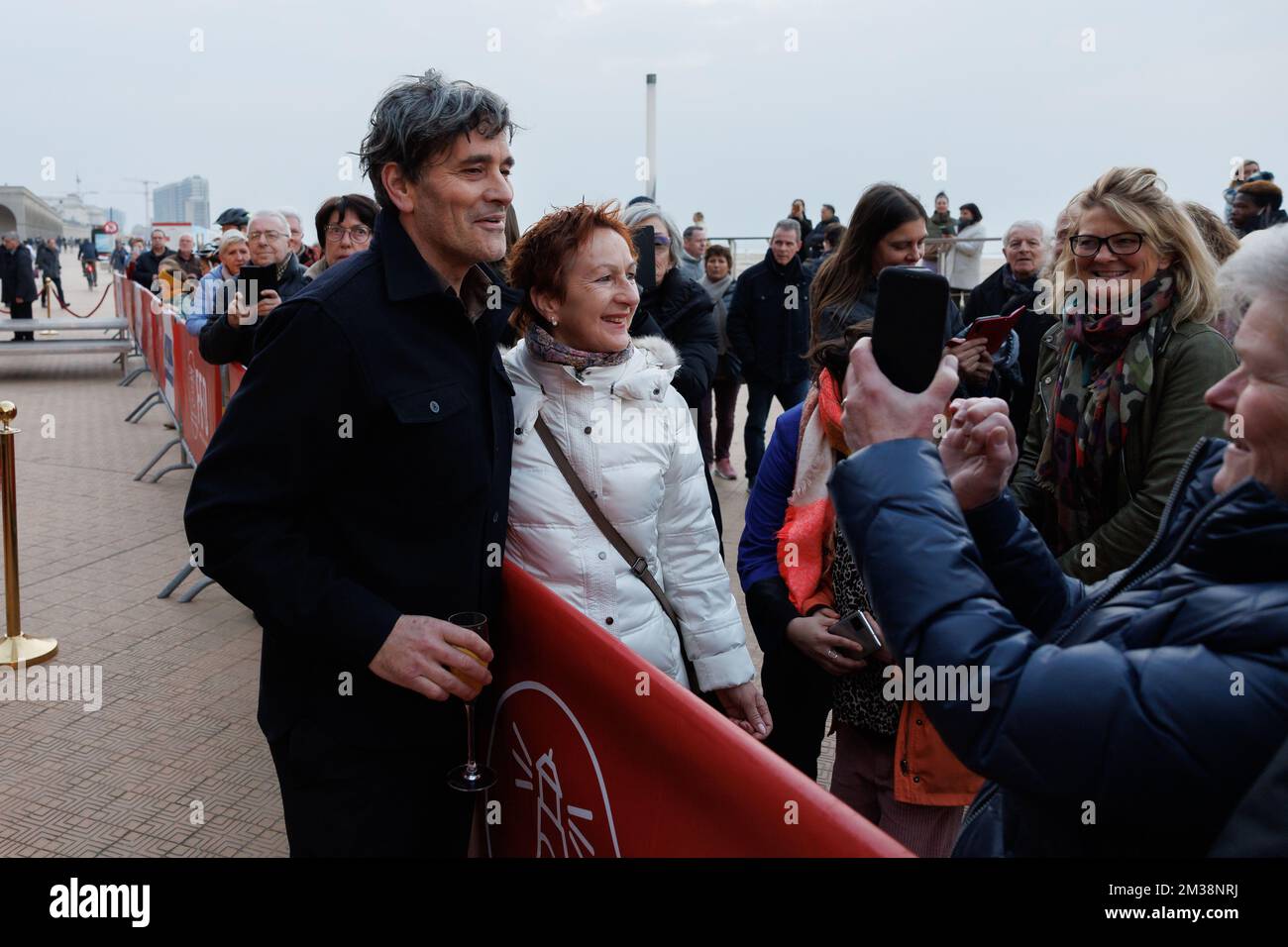 actor Koen De Bouw pictured during a star laying ceremony with the cast ...