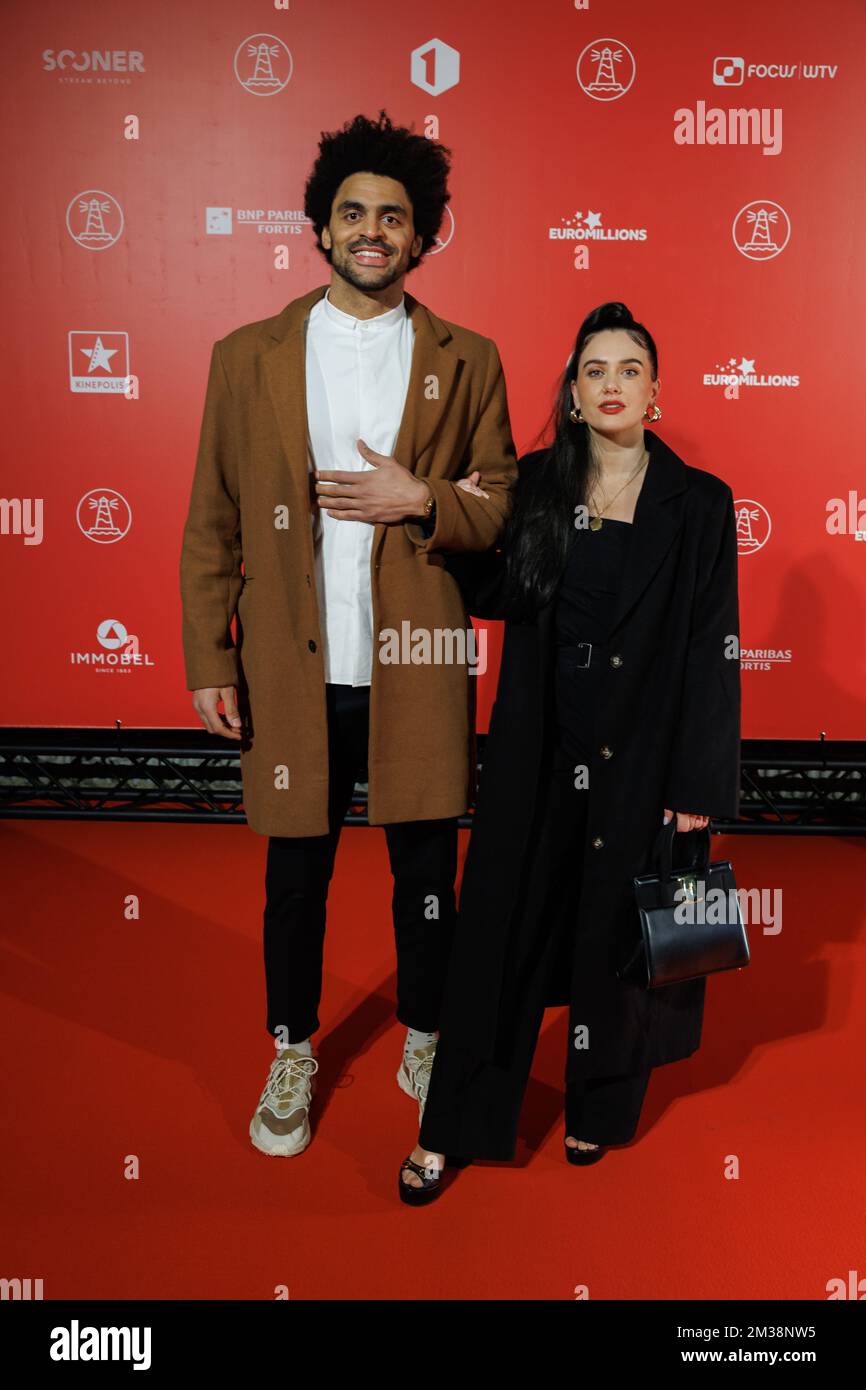 Belgian basketball player Jean-Marc Mwema and his partner pictured ...