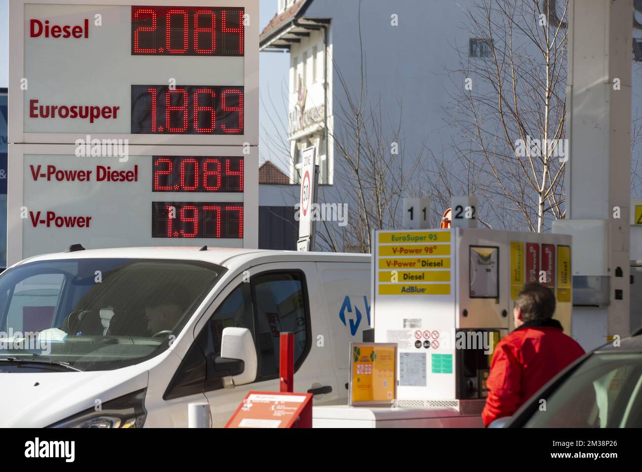 Illustration picture shows a filling station in Brussels, Saturday 05 ...