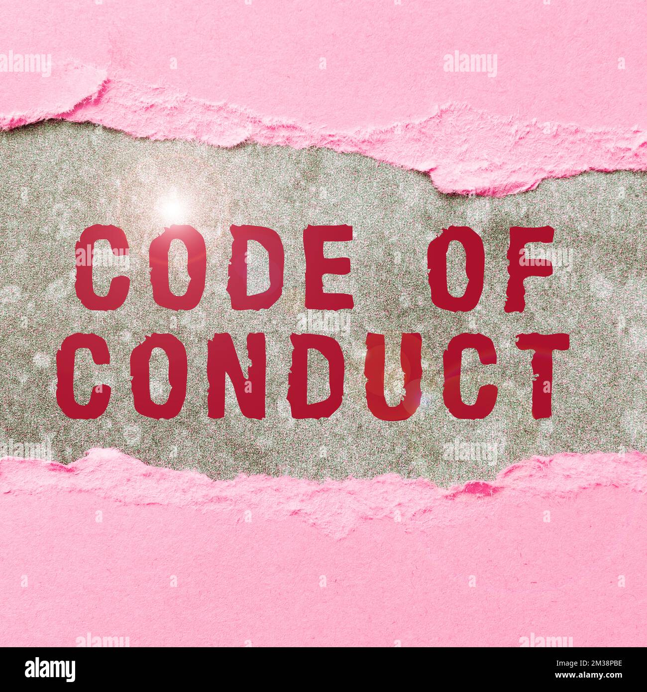 Hand Writing Sign Code Of Conduct Business Showcase Ethics Rules Moral