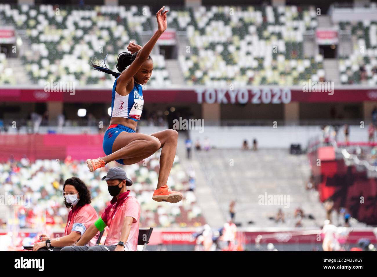 August 03, 2021: Chantel Malone of British Virgin Islands jumps ...