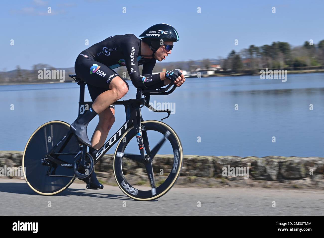 Dutch Cees Bol of Team DSM pictured in action during the fourth stage ...